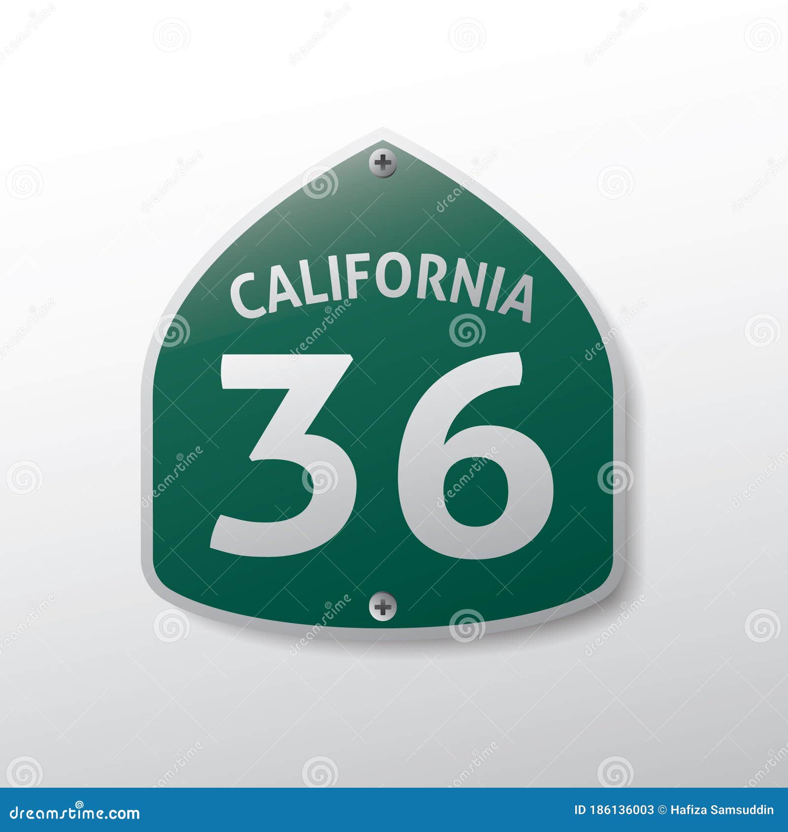 California 36 Route Sign. Vector Illustration Decorative Design Stock ...