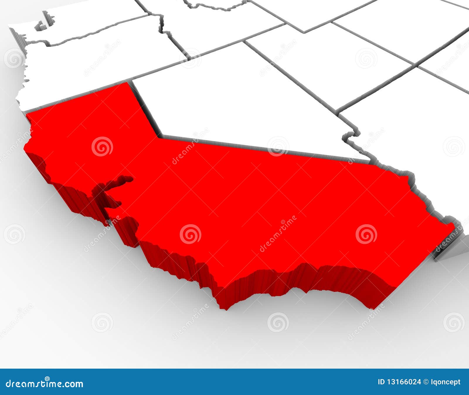 3 Dimensional State Outline Clipart