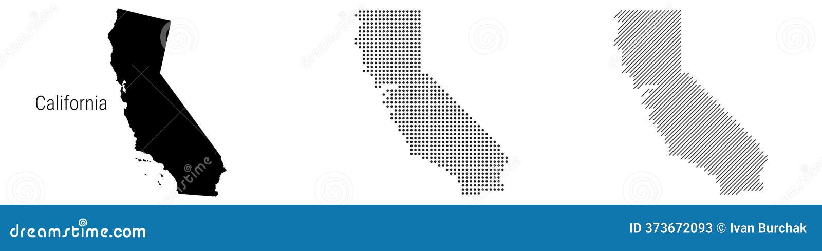 California - Detailed Editable Political Map. Cartoon Vector ...