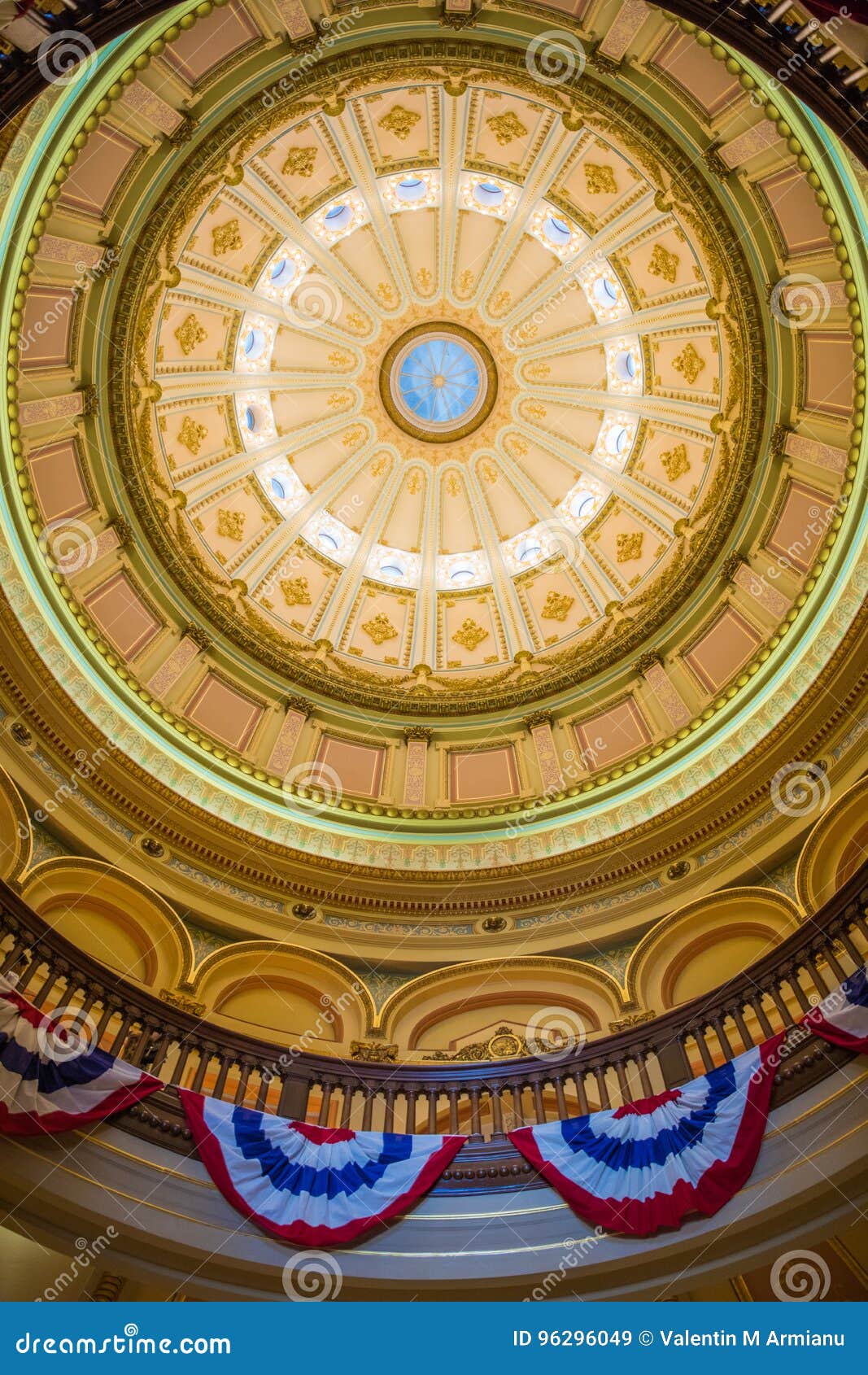 California State Capitol Dome Stock Image - Image of california, window ...