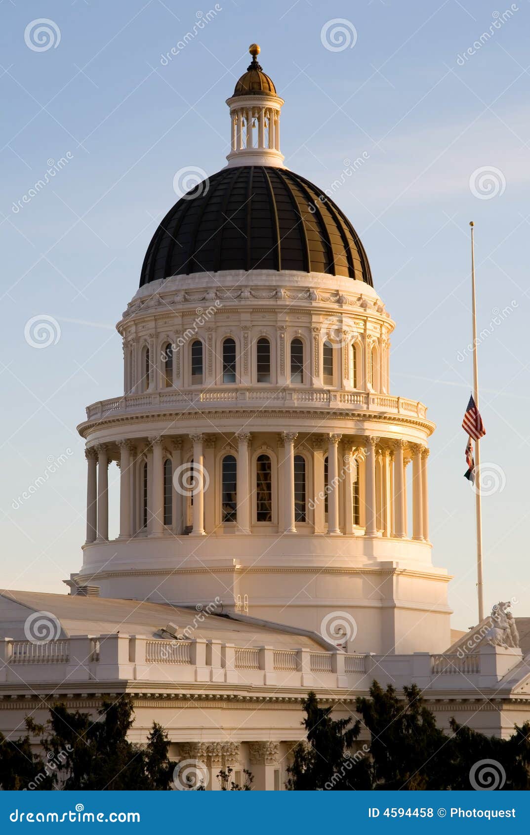 California State Capitol at Sunset Stock Photo - Image of governor ...