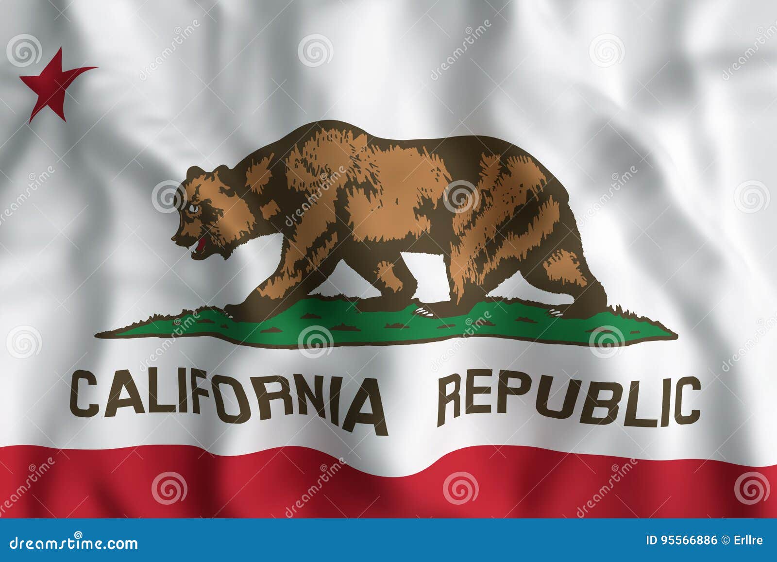 California State flag stock illustration. Illustration of design - 95566886