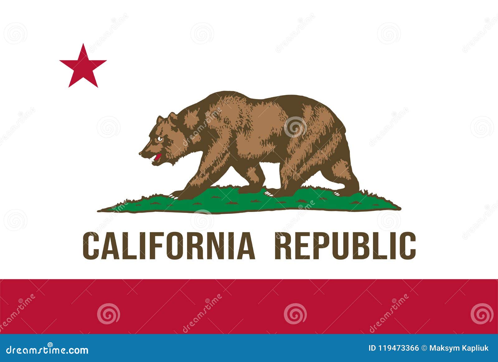 California State Vector Flag. Stock Vector - Illustration of country ...