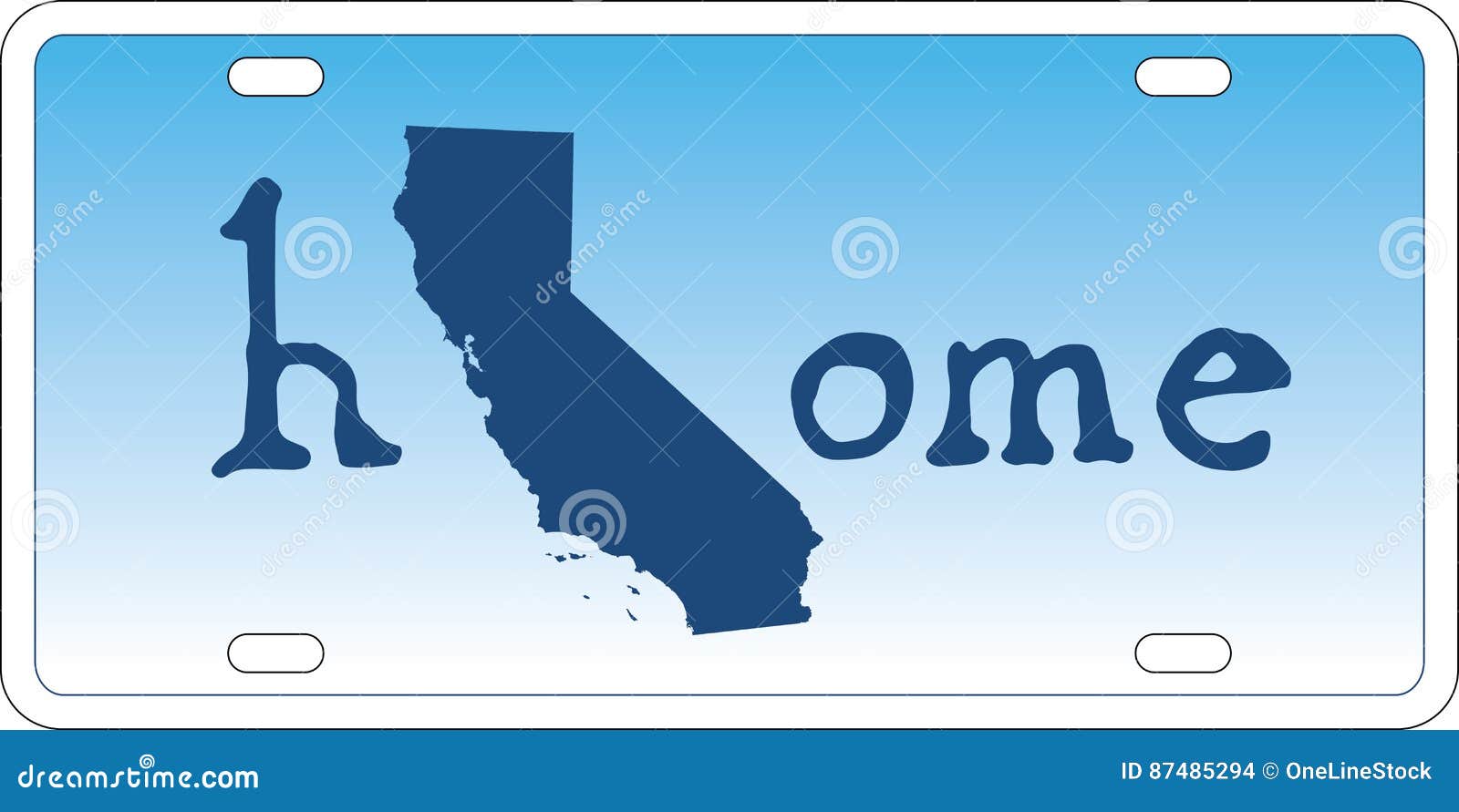 California State License Plate Vector Stock Vector - Illustration of ...