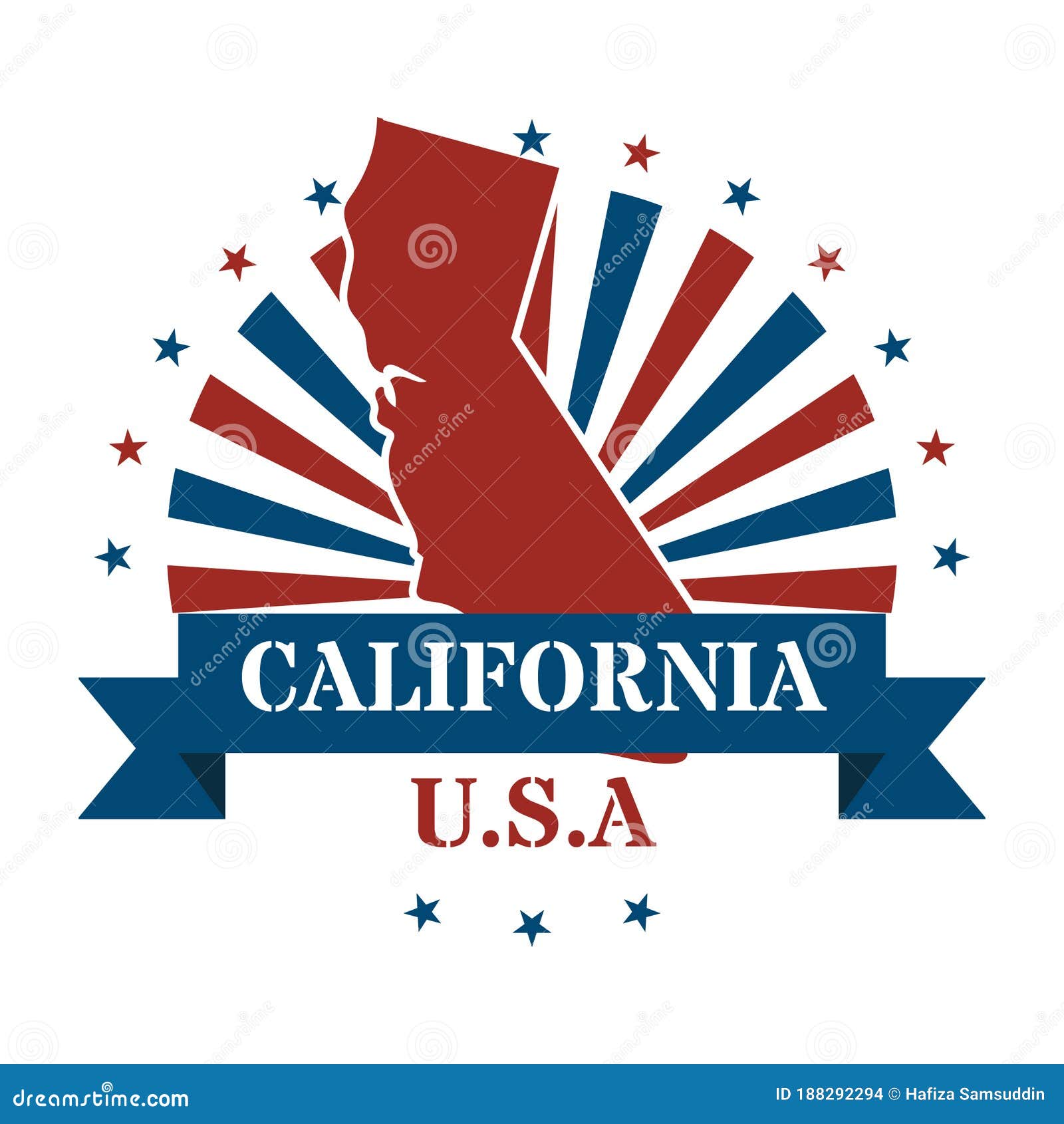 California State Map Label. Vector Illustration Decorative Design Stock ...
