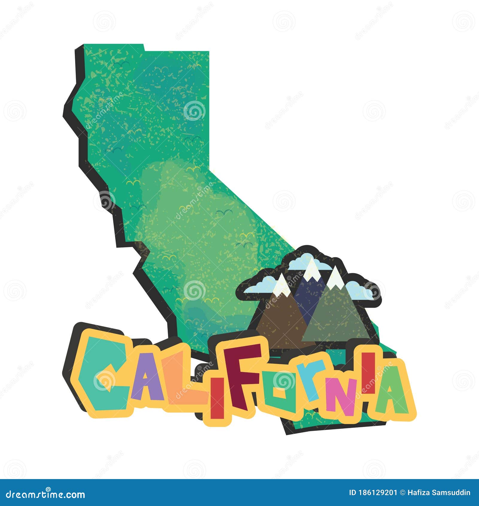 California State Map. Vector Illustration Decorative Design Stock ...
