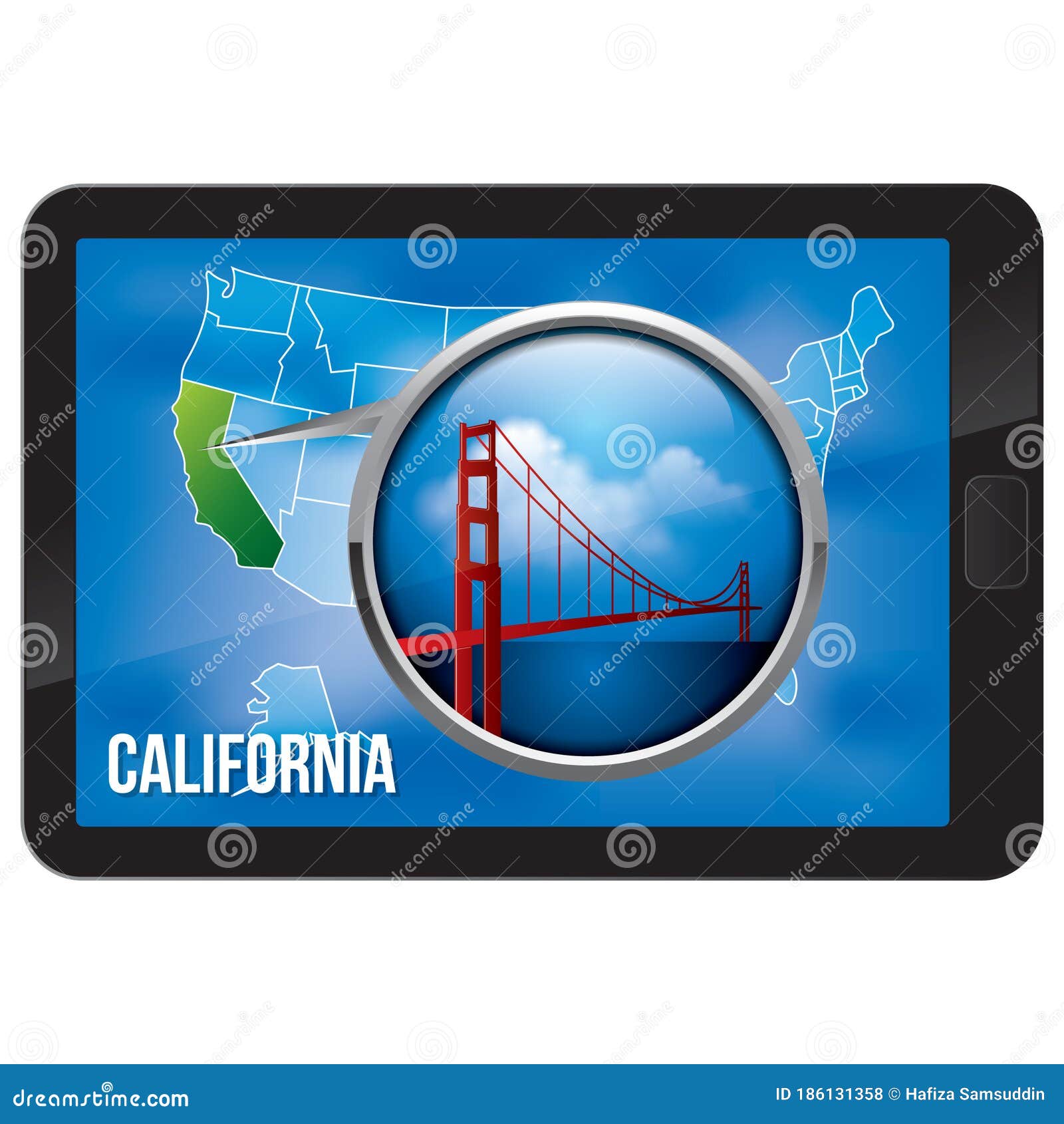 California State Map. Vector Illustration Decorative Design Stock Photo ...