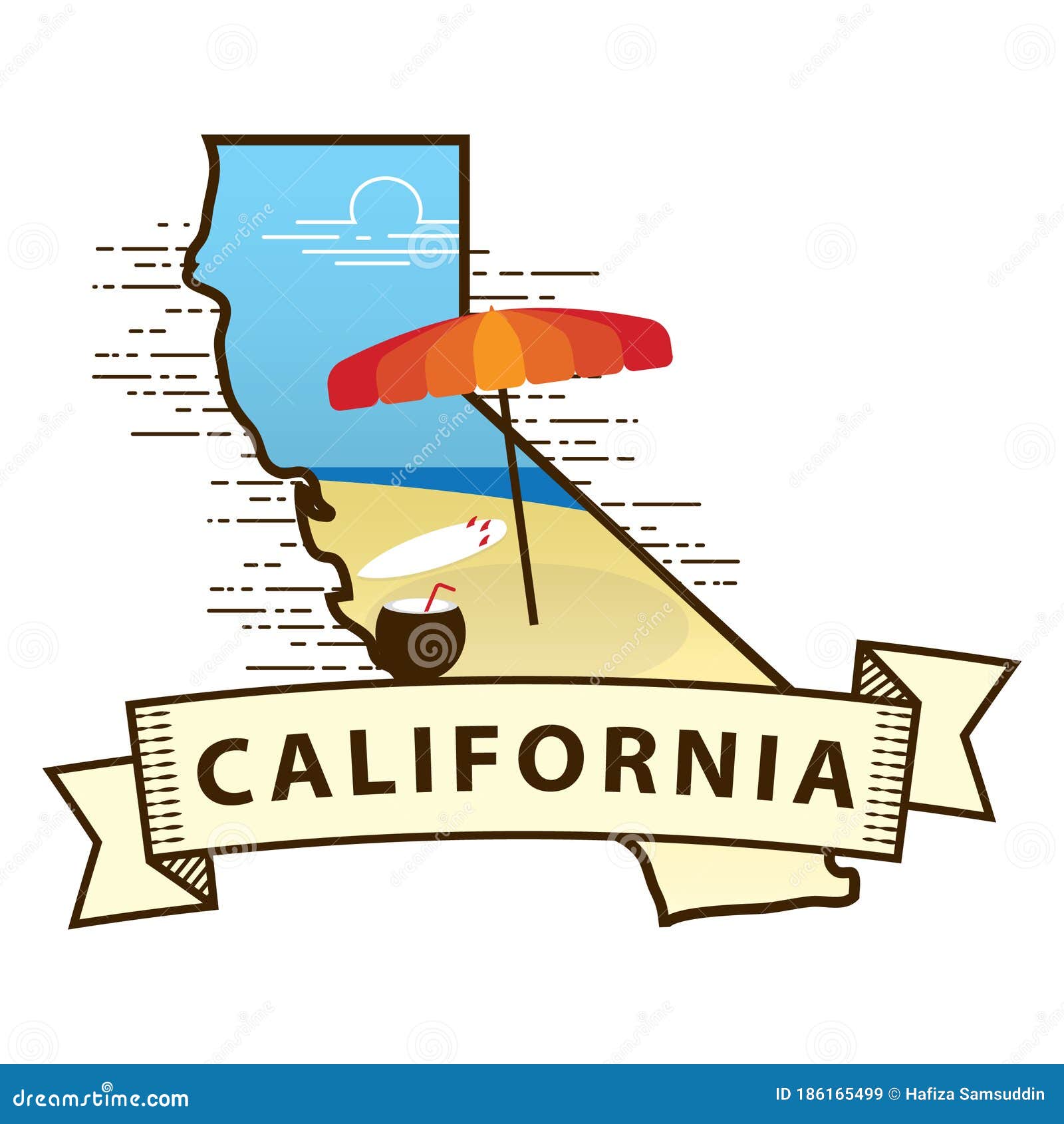California State Map. Vector Illustration Decorative Design Stock ...