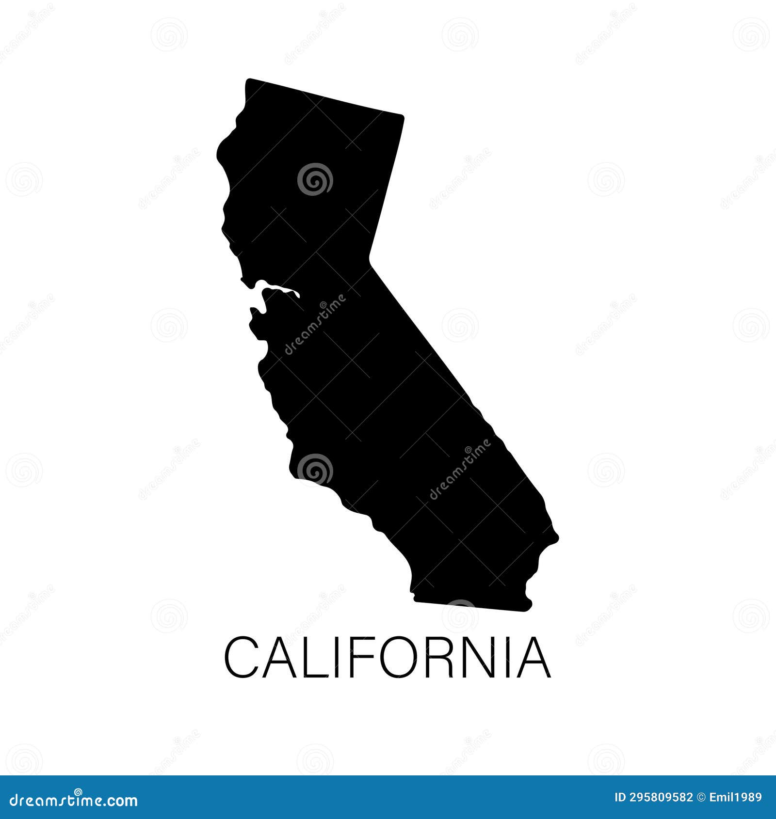 California State Silhouette Map Icon. Stock Illustration - Illustration ...