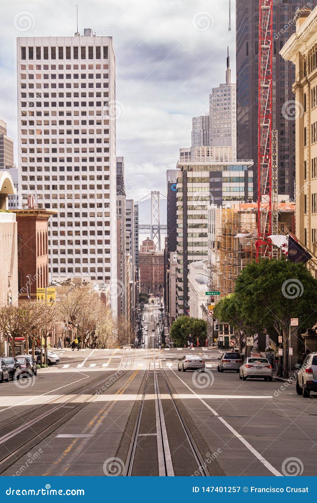 California Street Vertical View, San Francisco, California Stock Image ...