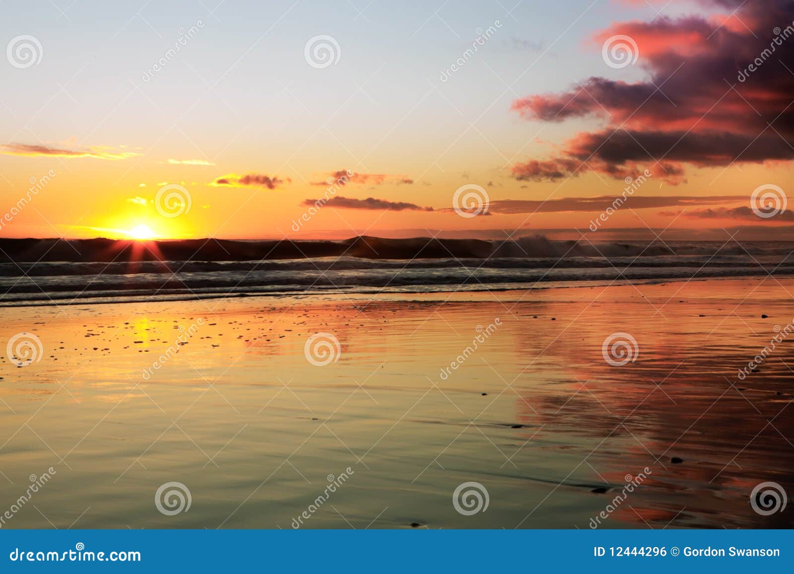 California Sunset stock photo. Image of gold, water, season - 12444296
