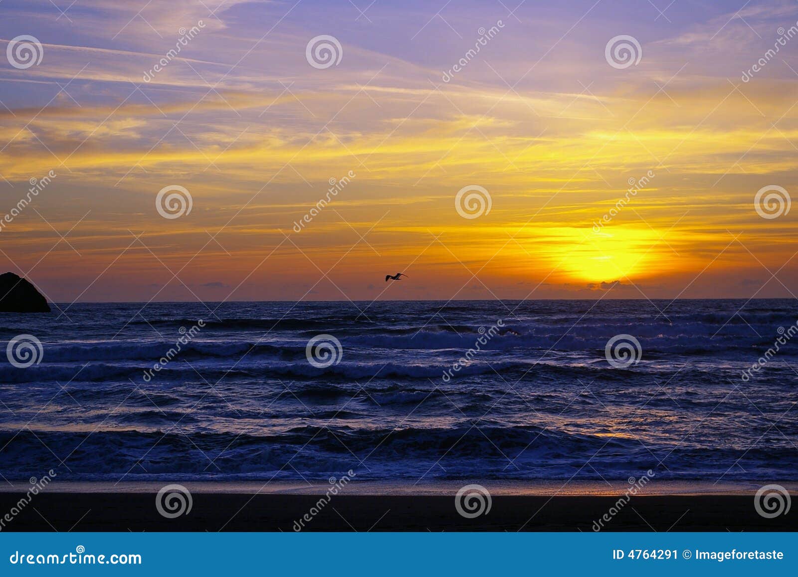 California Sunset stock image. Image of tide, rock, ocean - 4764291