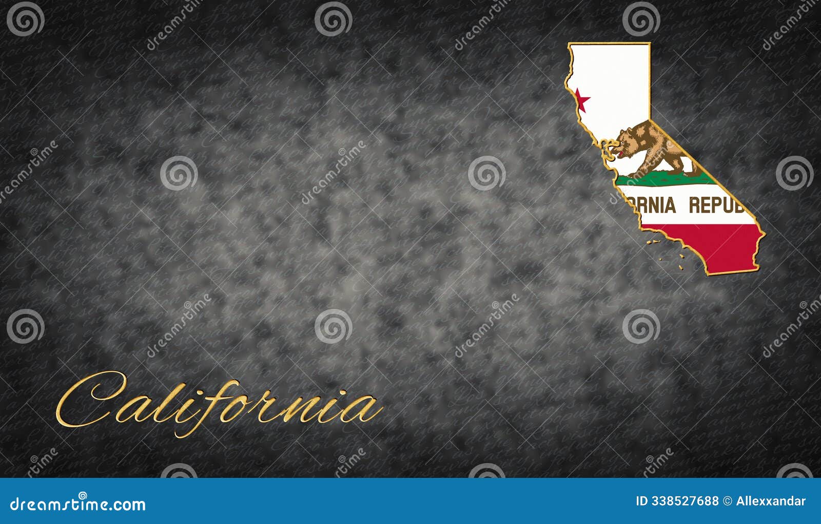 California Symbols, Map of California Stock Photo - Image of landscape ...