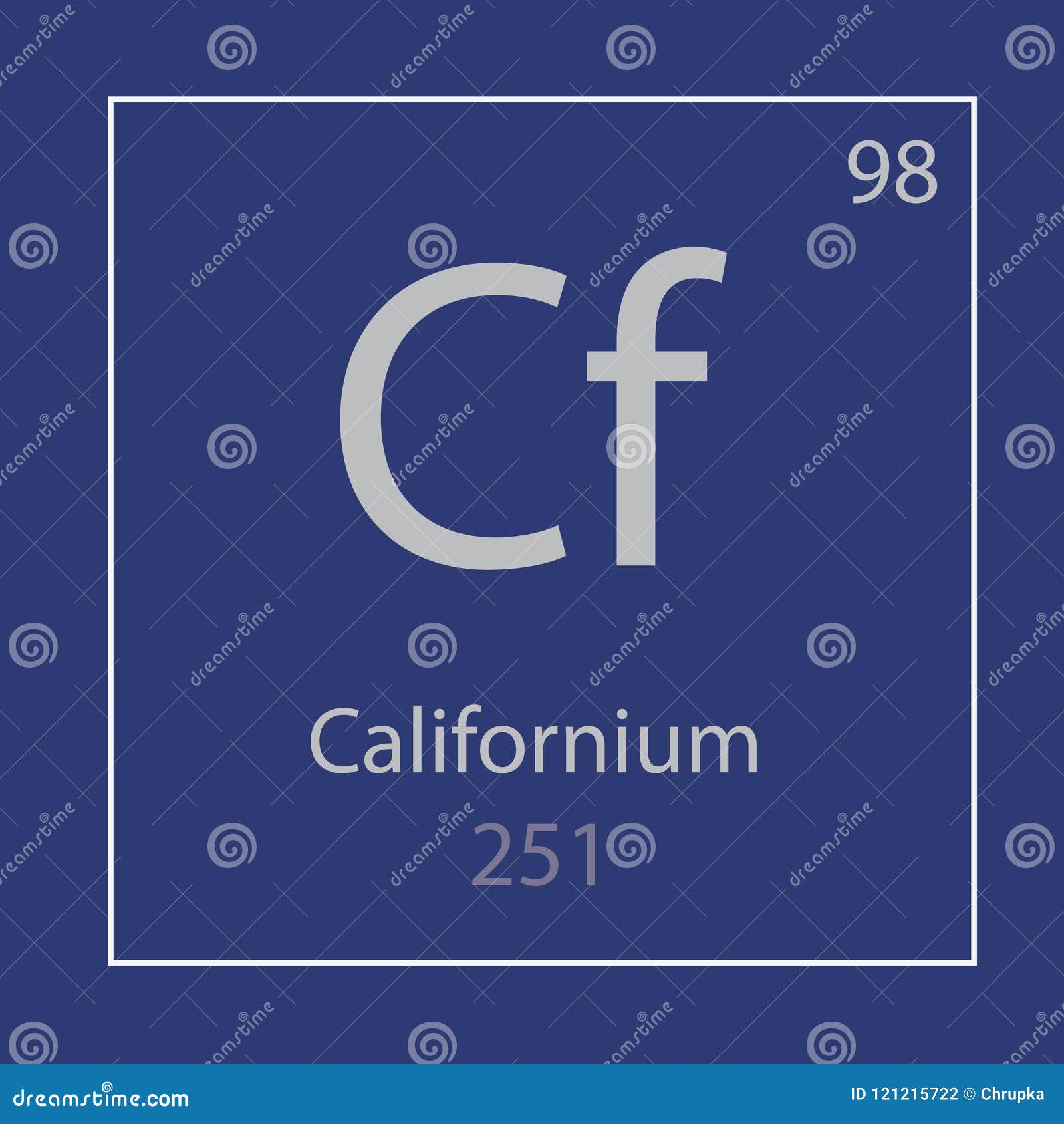 Californium Cf Chemical Element Icon Stock Vector - Illustration of ...