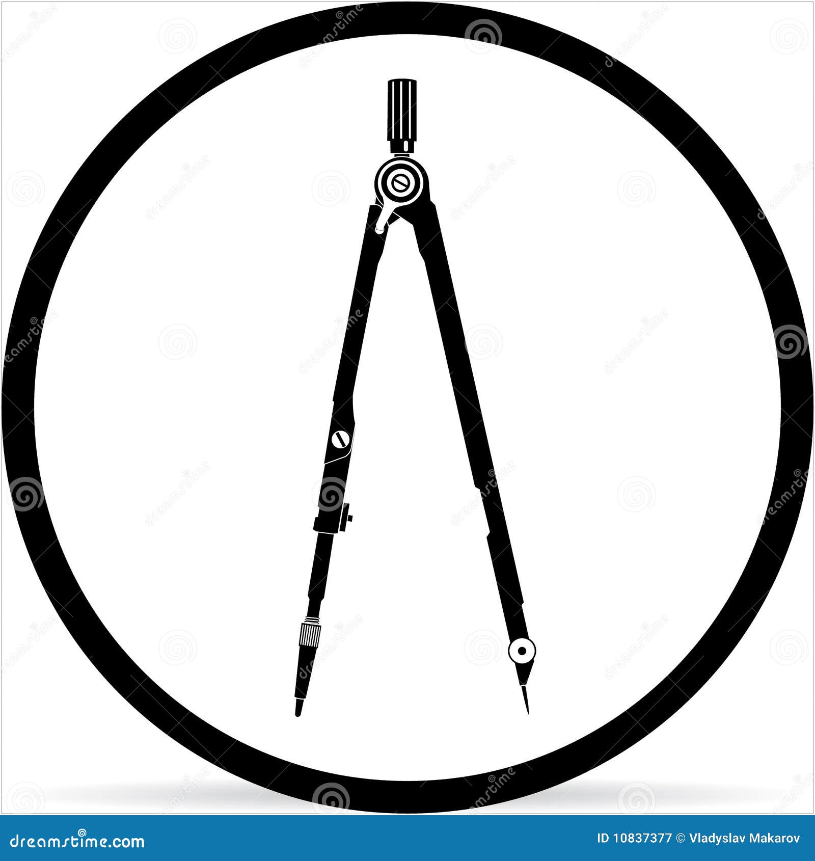 Caliper stock vector. Illustration of compass, mechanical - 10837377