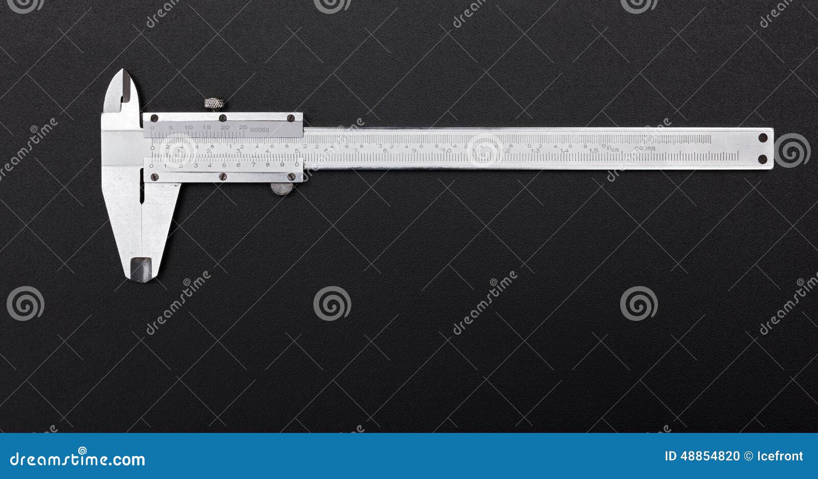 Caliper on Black Background Stock Photo - Image of inch, engineer: 48854820