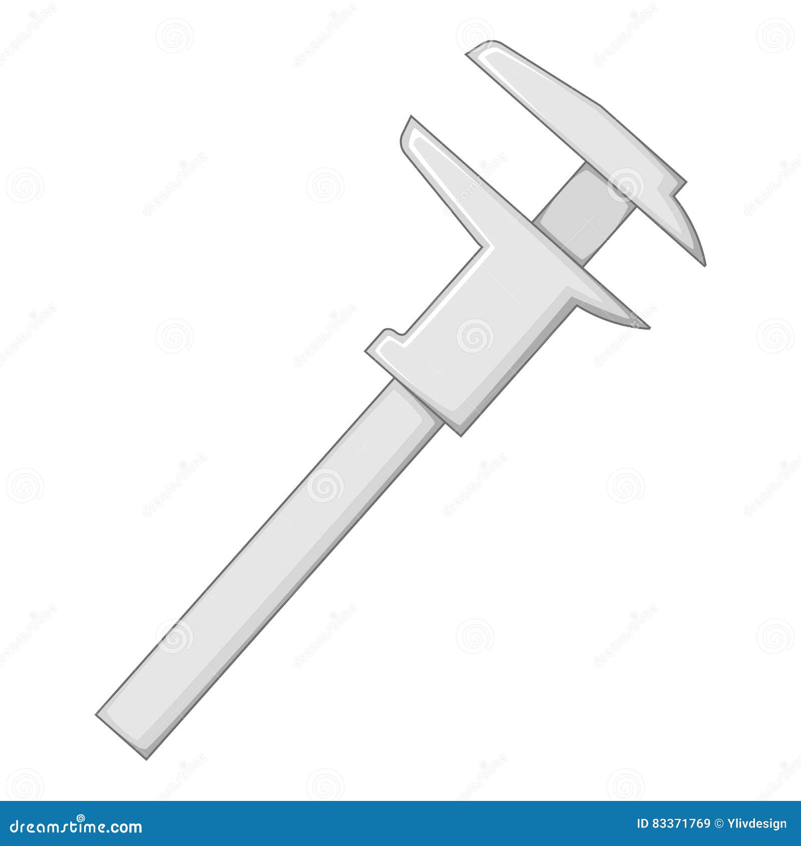 Caliper Icon, Cartoon Style Stock Vector - Illustration of meter, iron ...