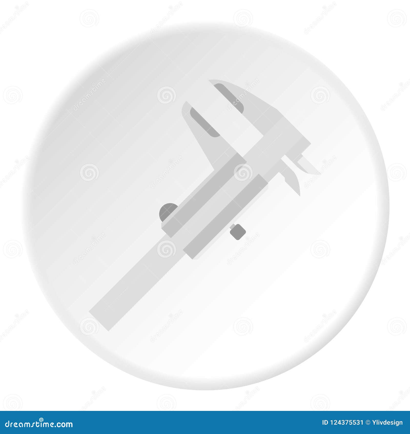 Caliper icon, flat style stock illustration. Illustration of accuracy ...
