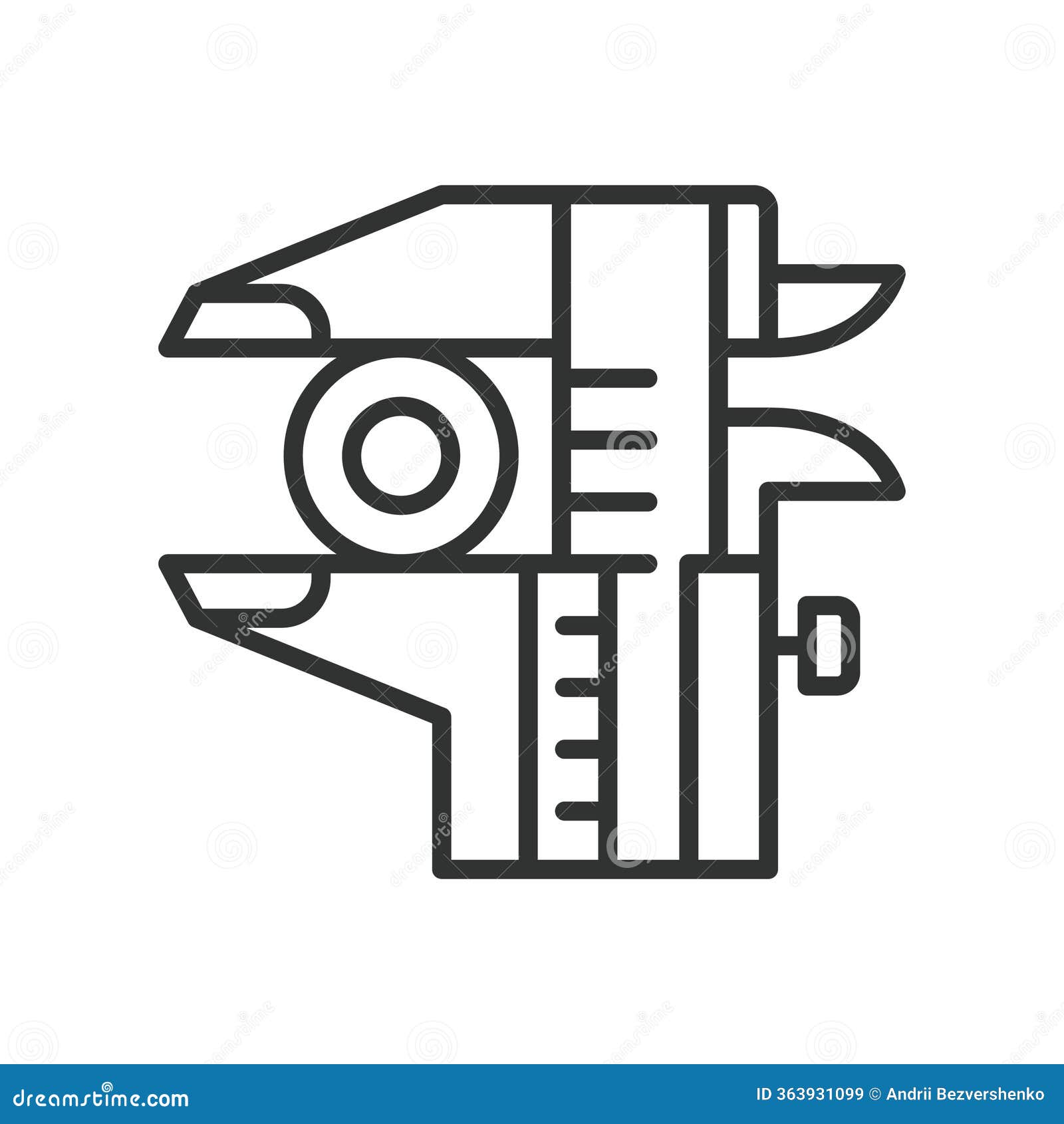 Machinist Micrometer Icon Isometric Vector. Laboratory Measurement ...