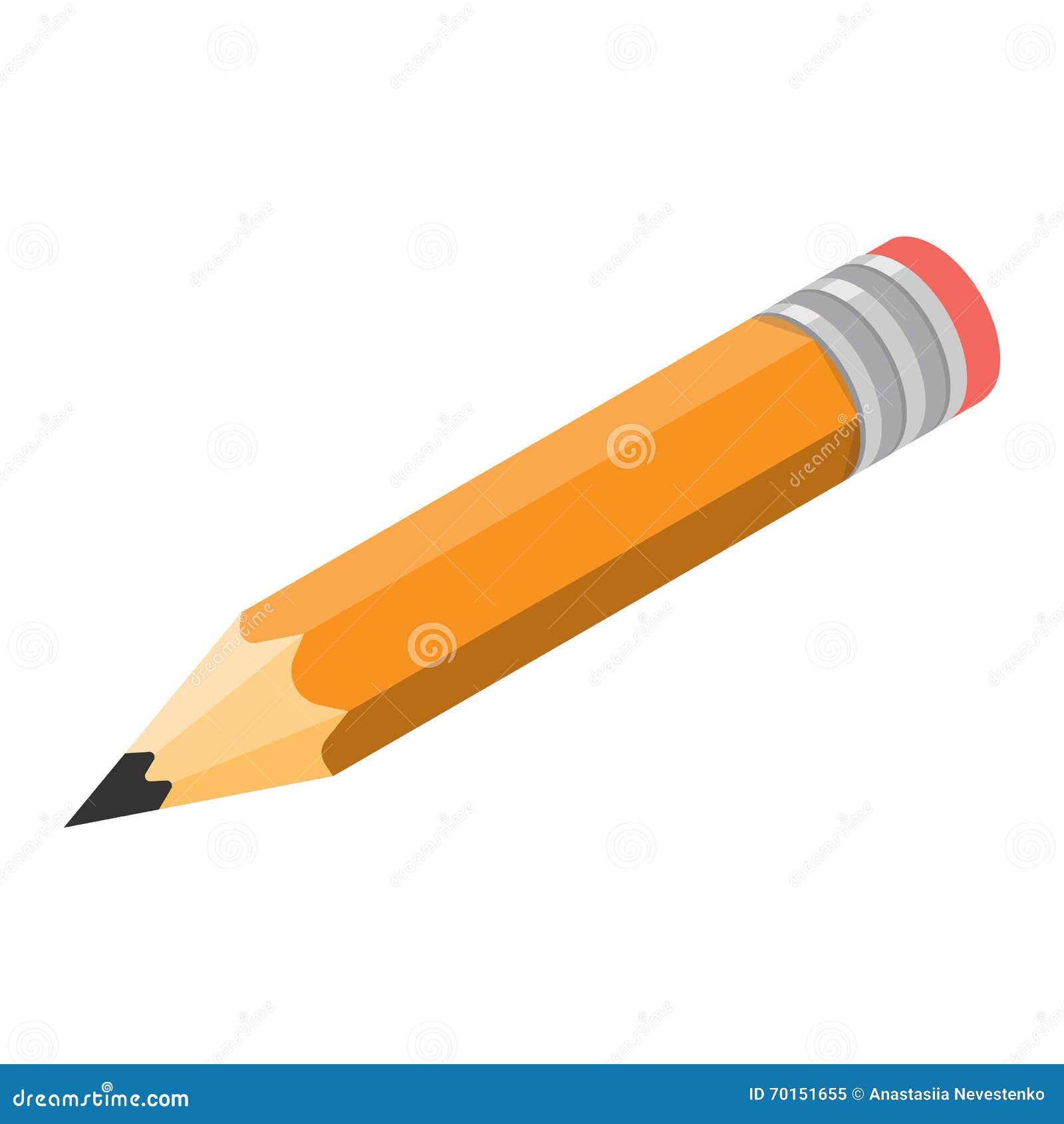 Pencil Isometric Icon Vector. Stock Vector - Illustration of colorful ...