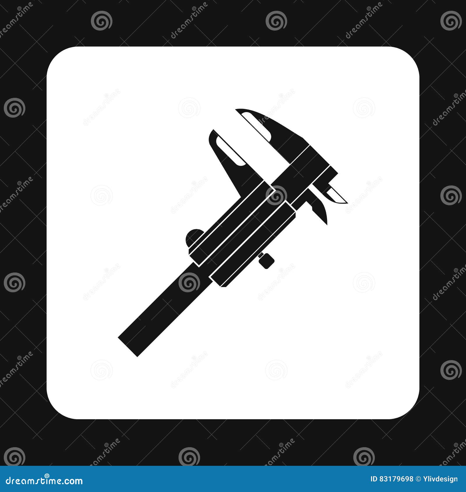 Caliper icon, simple style stock vector. Illustration of caliper - 83179698