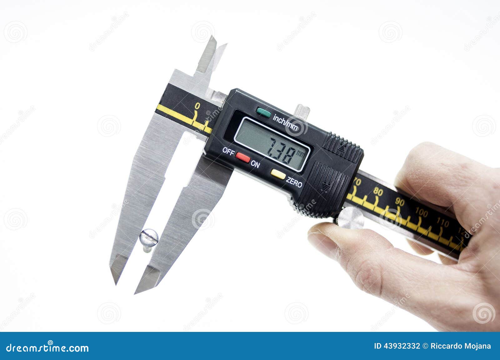 Caliper isolated on white stock photo. Image of mechanical - 43932332