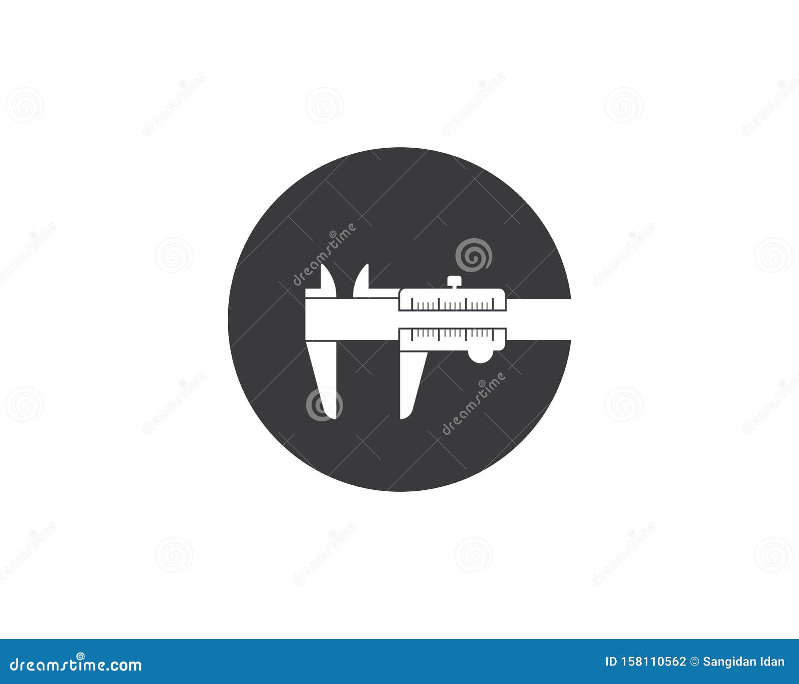 Caliper Logo Icon Vector Illustration Design Stock Vector ...