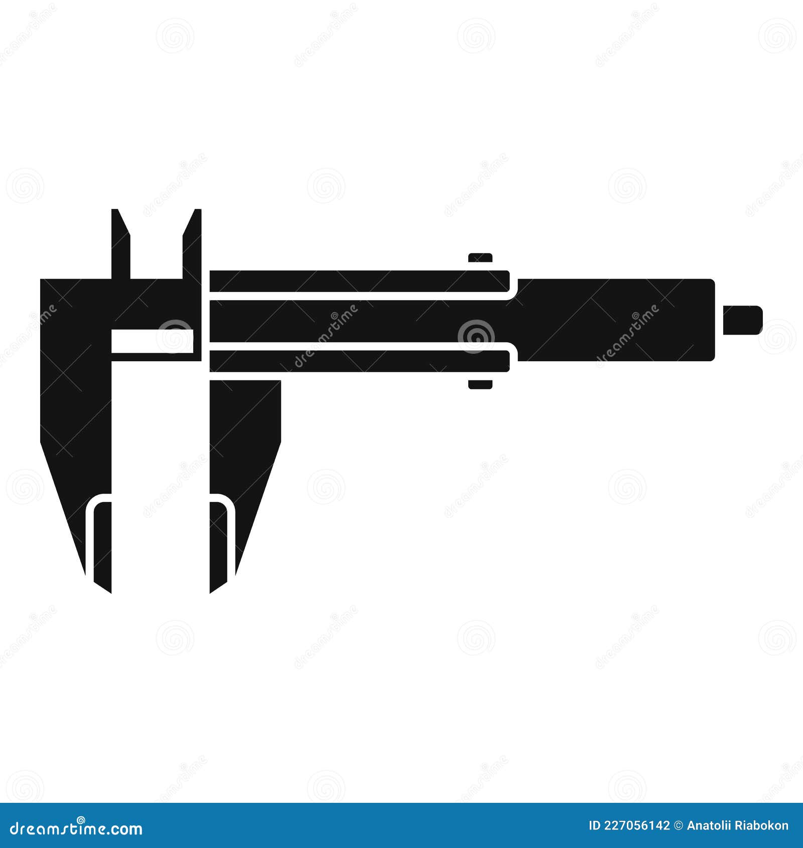 Caliper Measure Icon Simple Vector. Calliper Height Stock Vector ...