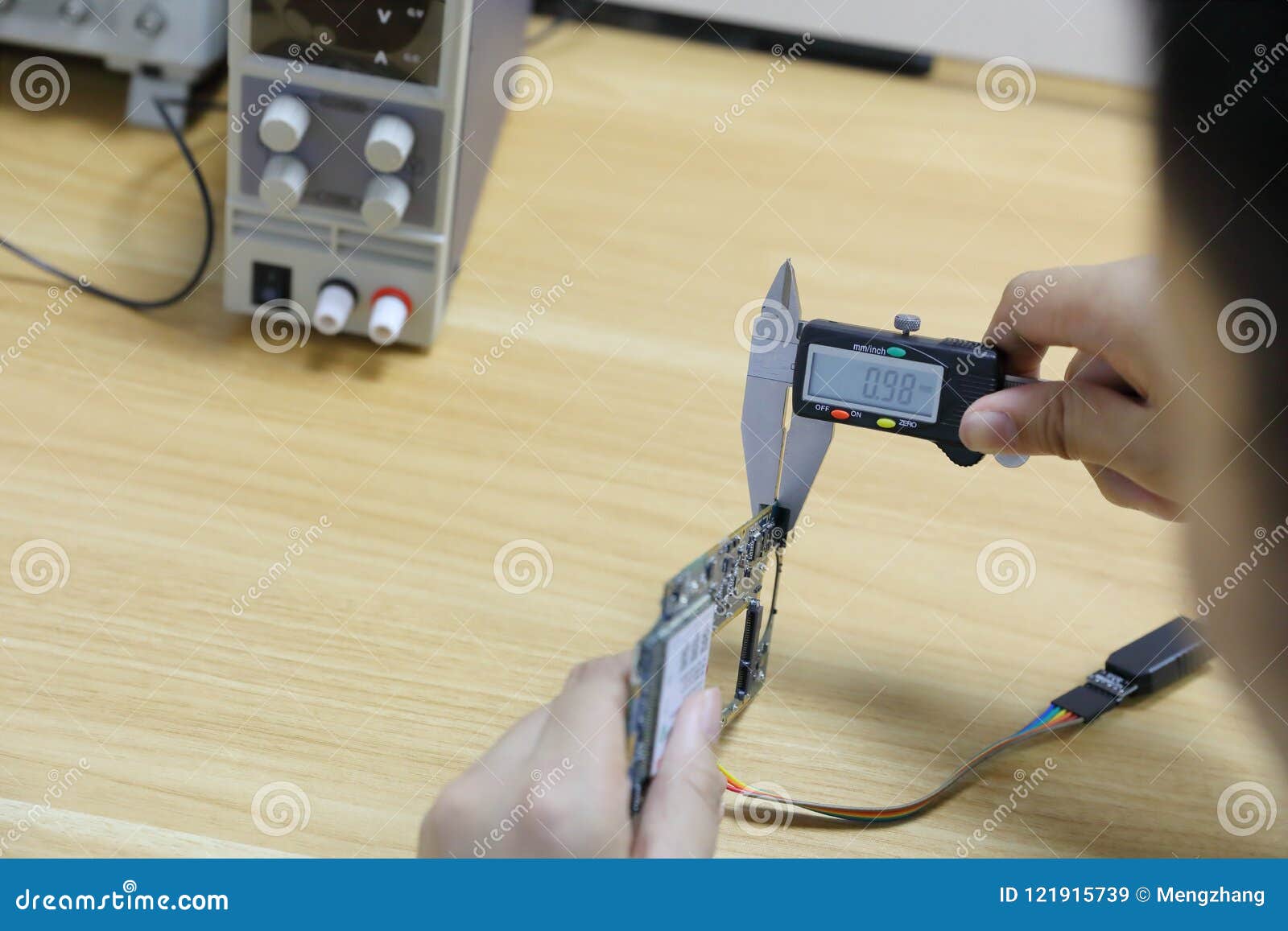Caliper Measuring a Tool with a Caliper Stock Image - Image of ...