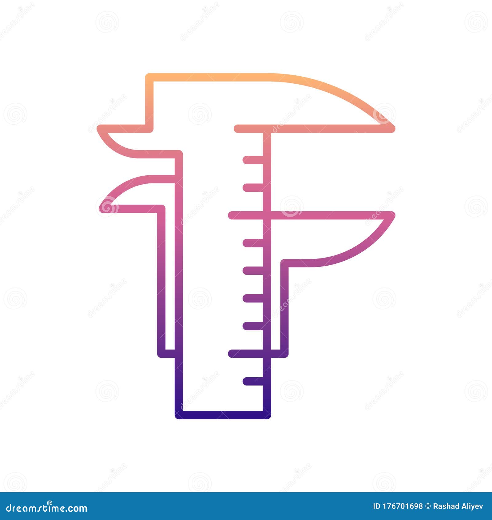 Caliper Nolan Icon. Simple Thin Line, Outline Vector of Measuring ...