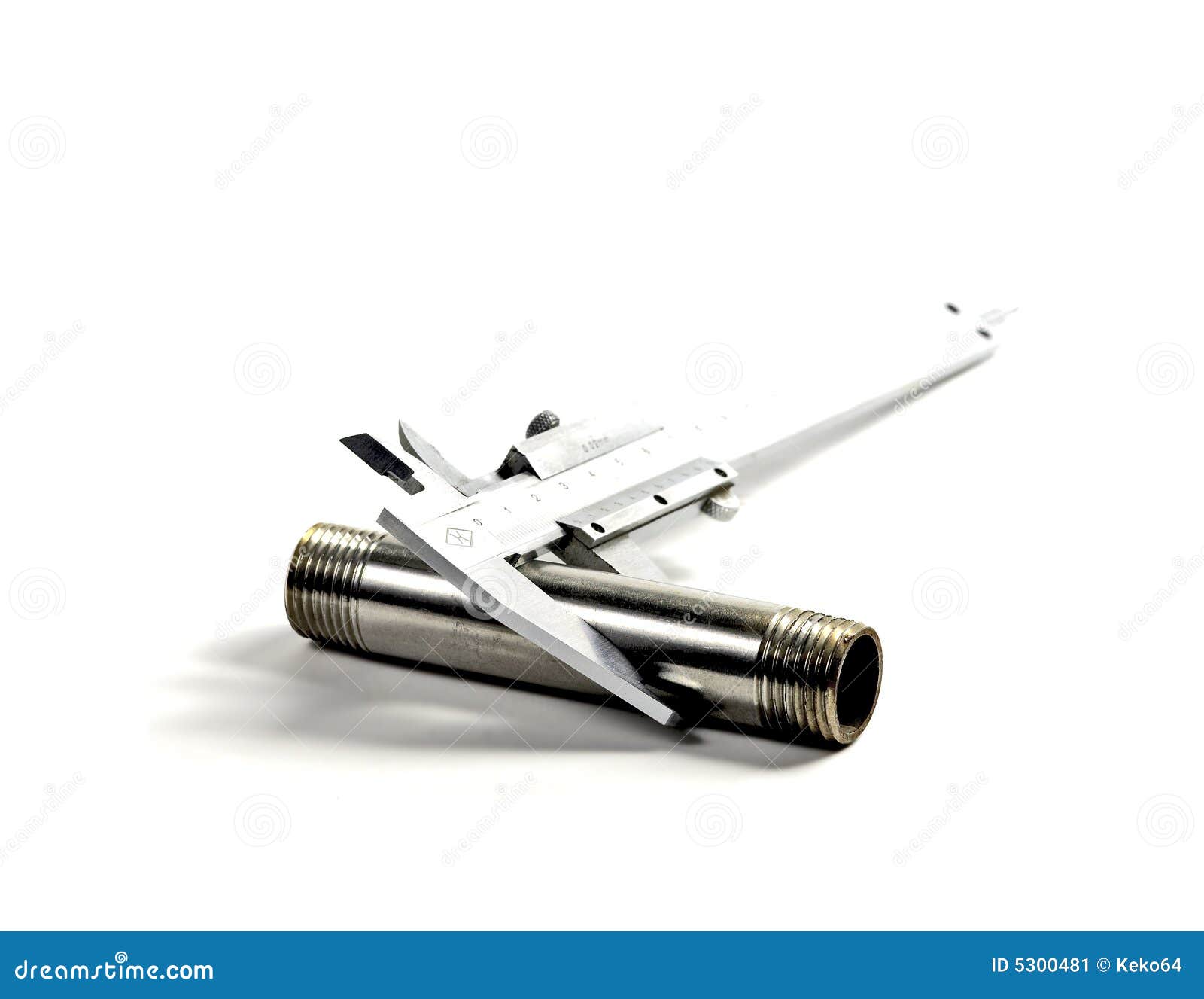 Caliper and pipe stock image. Image of calipers, measurement - 5300481