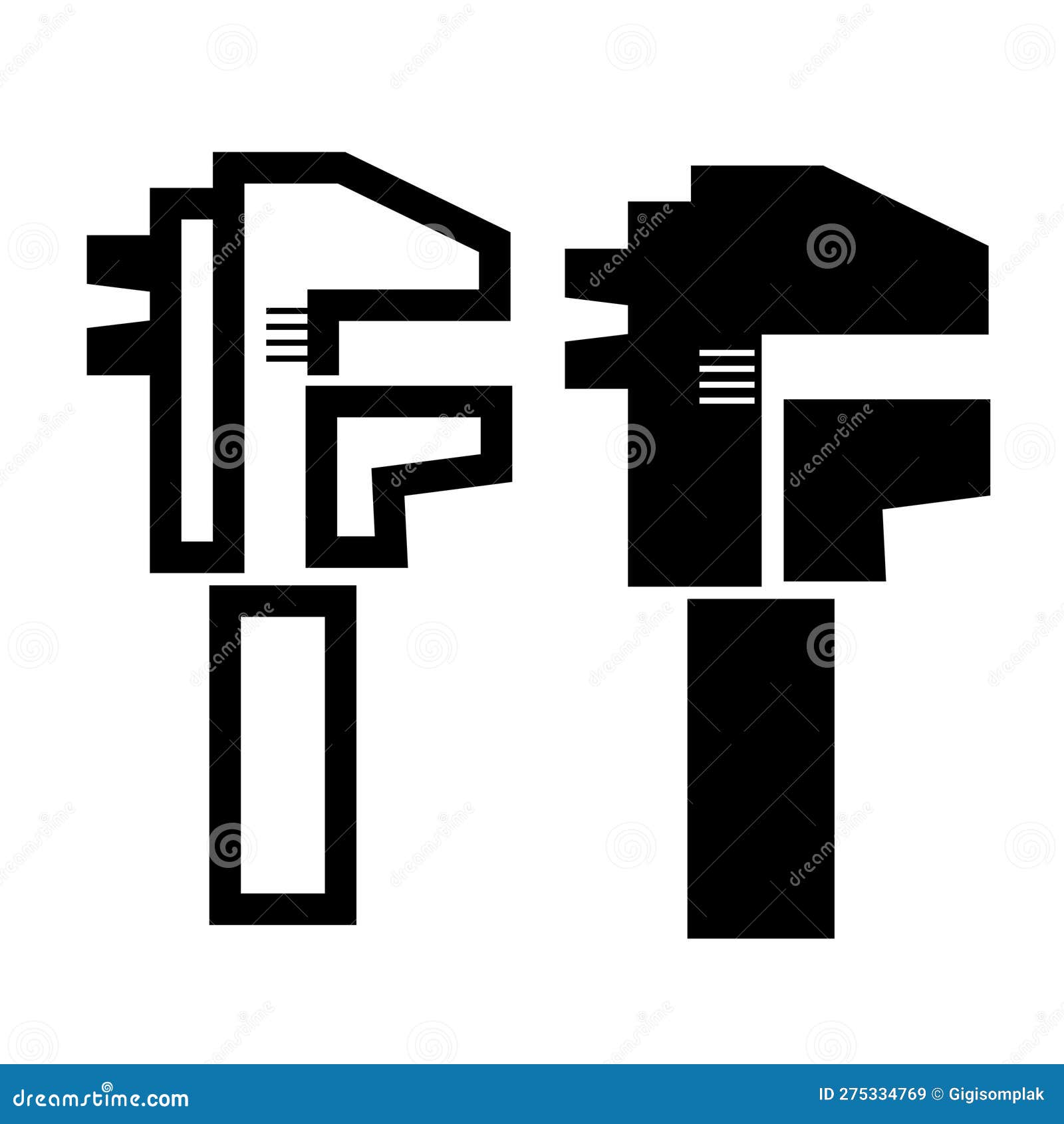 Caliper, Simple Set Vector Icon, Silhouette and Outline Stock Vector ...