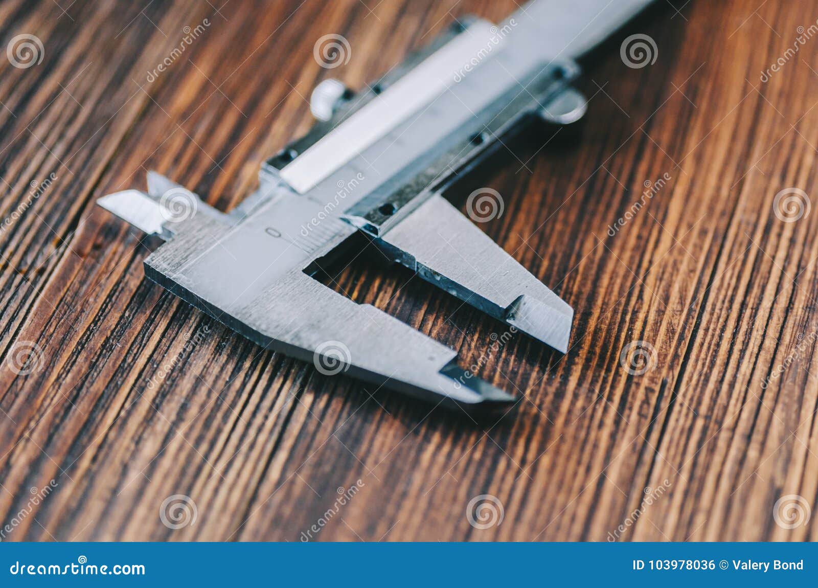Caliper on Table stock photo. Image of joiner, millimeter - 103978036