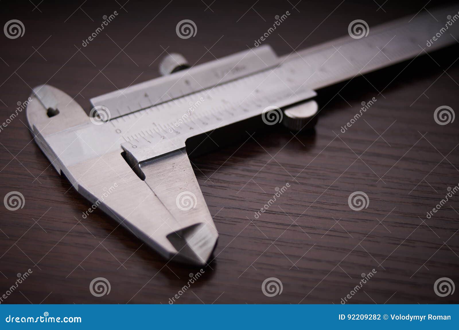 Caliper on the table stock photo. Image of repair, accuracy - 92209282