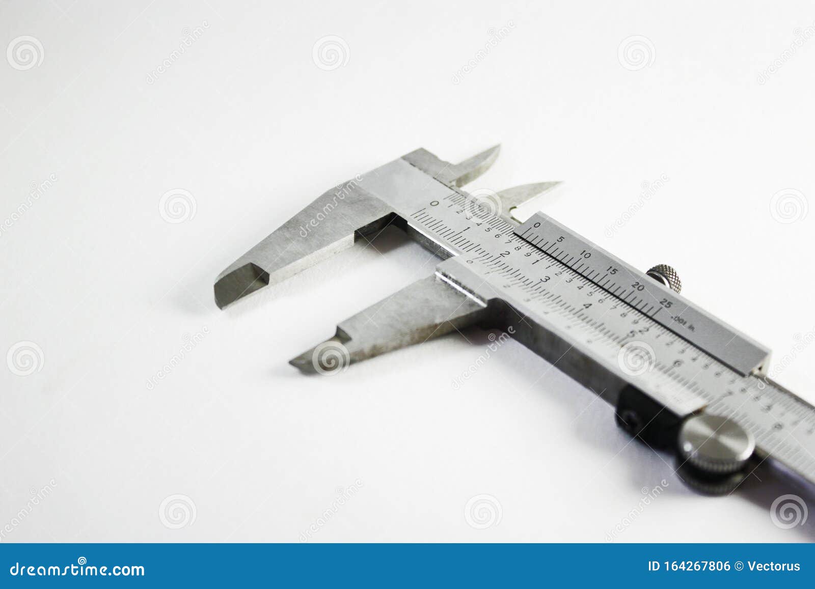 Caliper on a White Isolated Surface Stock Photo - Image of device ...