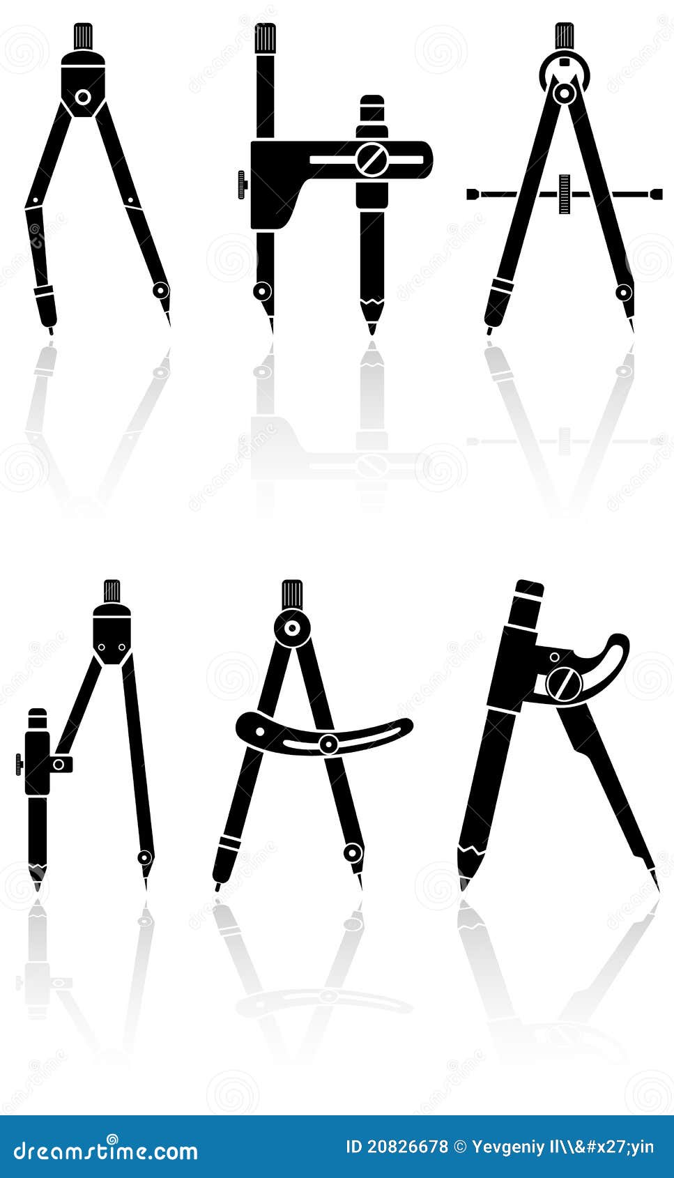 Calipers stock vector. Illustration of compass, calculate - 20826678