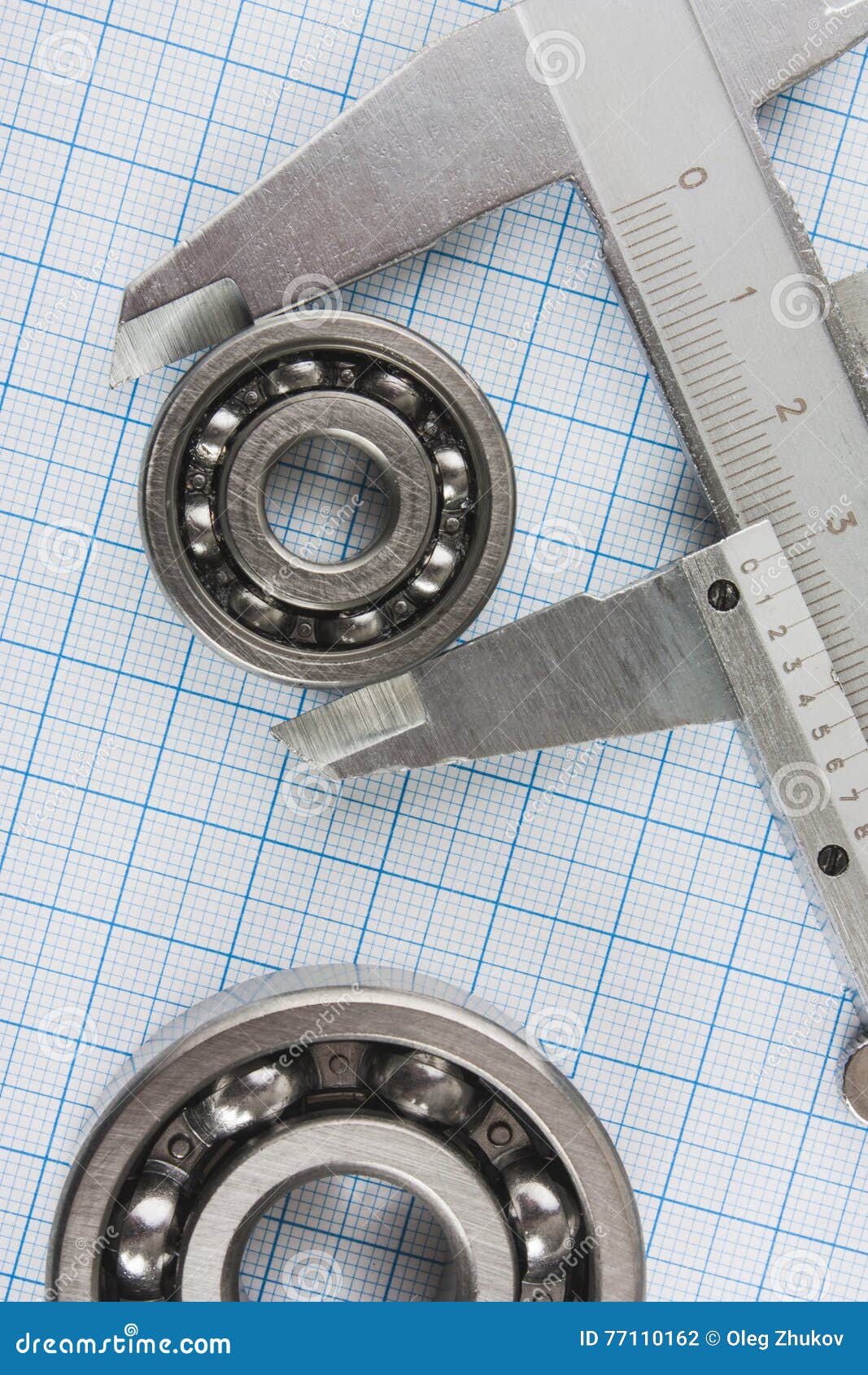 Calipers, Bearing and Square Stock Photo - Image of technology, square ...