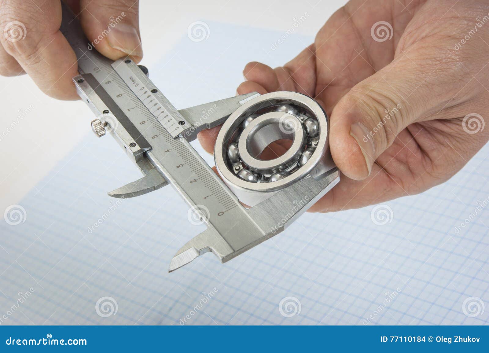 Calipers, Bearing and Square Stock Photo - Image of chock, measure ...