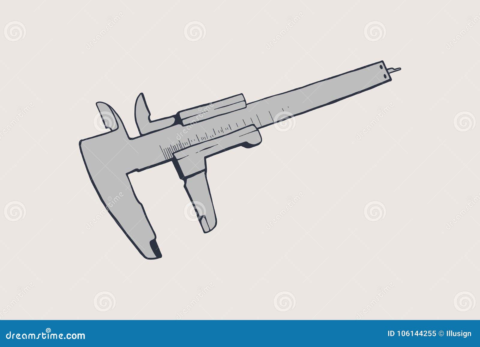 Calipers. Mesurement. Building and Construction. Vector Illustration ...