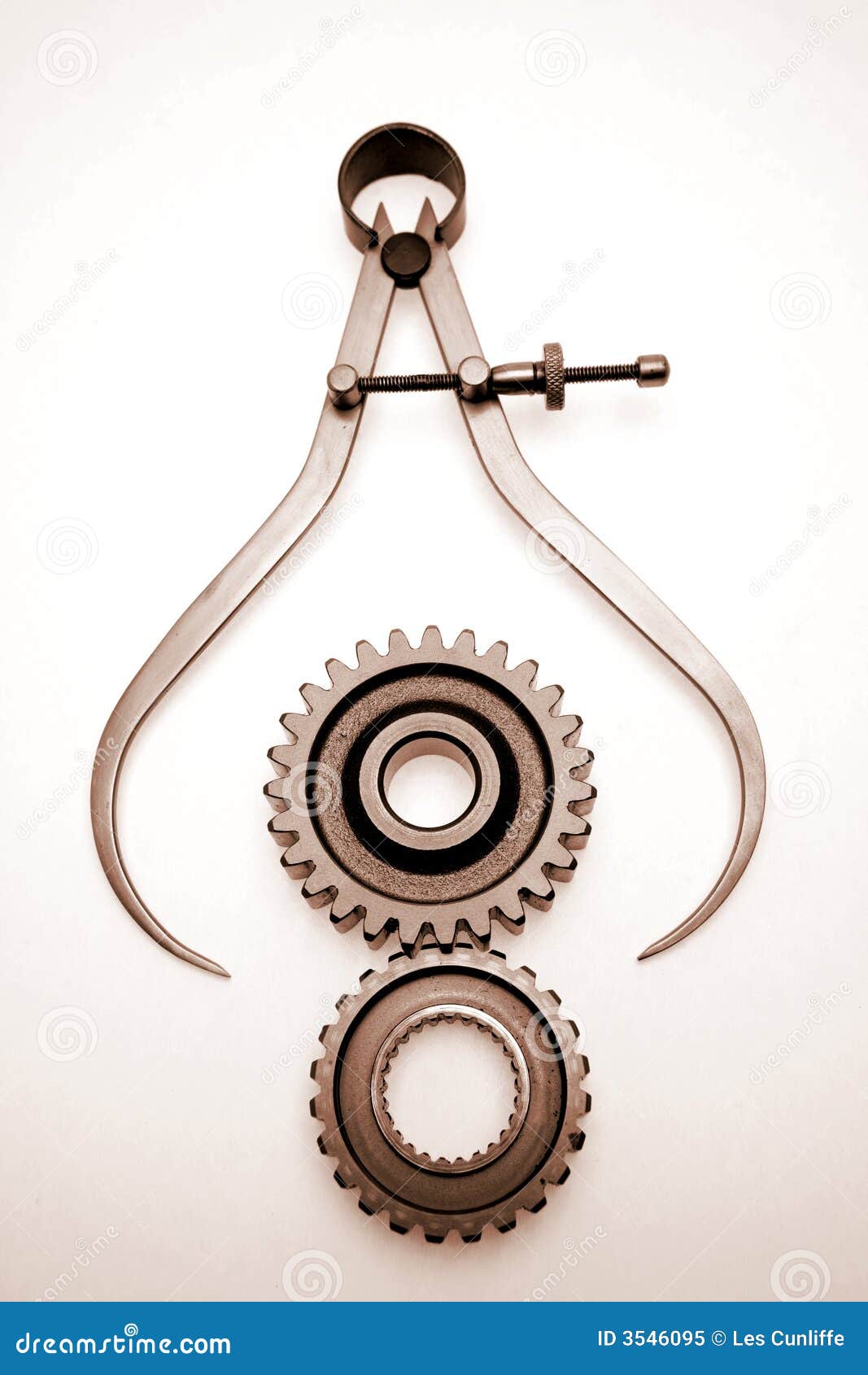 Calipers and cogwheels stock image. Image of parts, device - 3546095