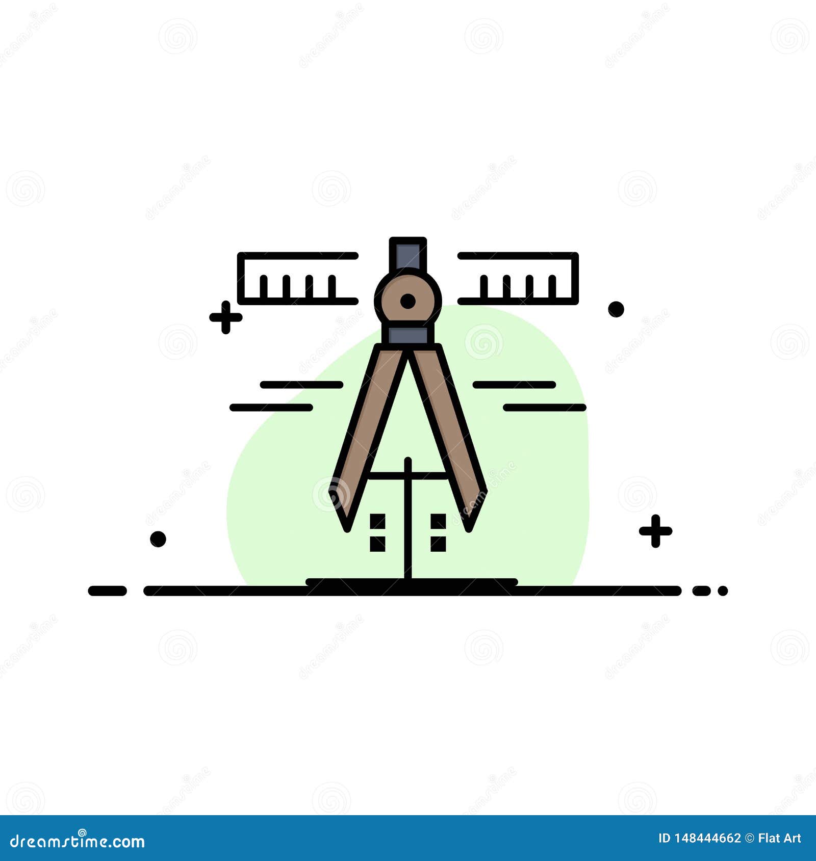 Calipers, Geometry, Tools, Measure Business Logo Template. Flat Color ...