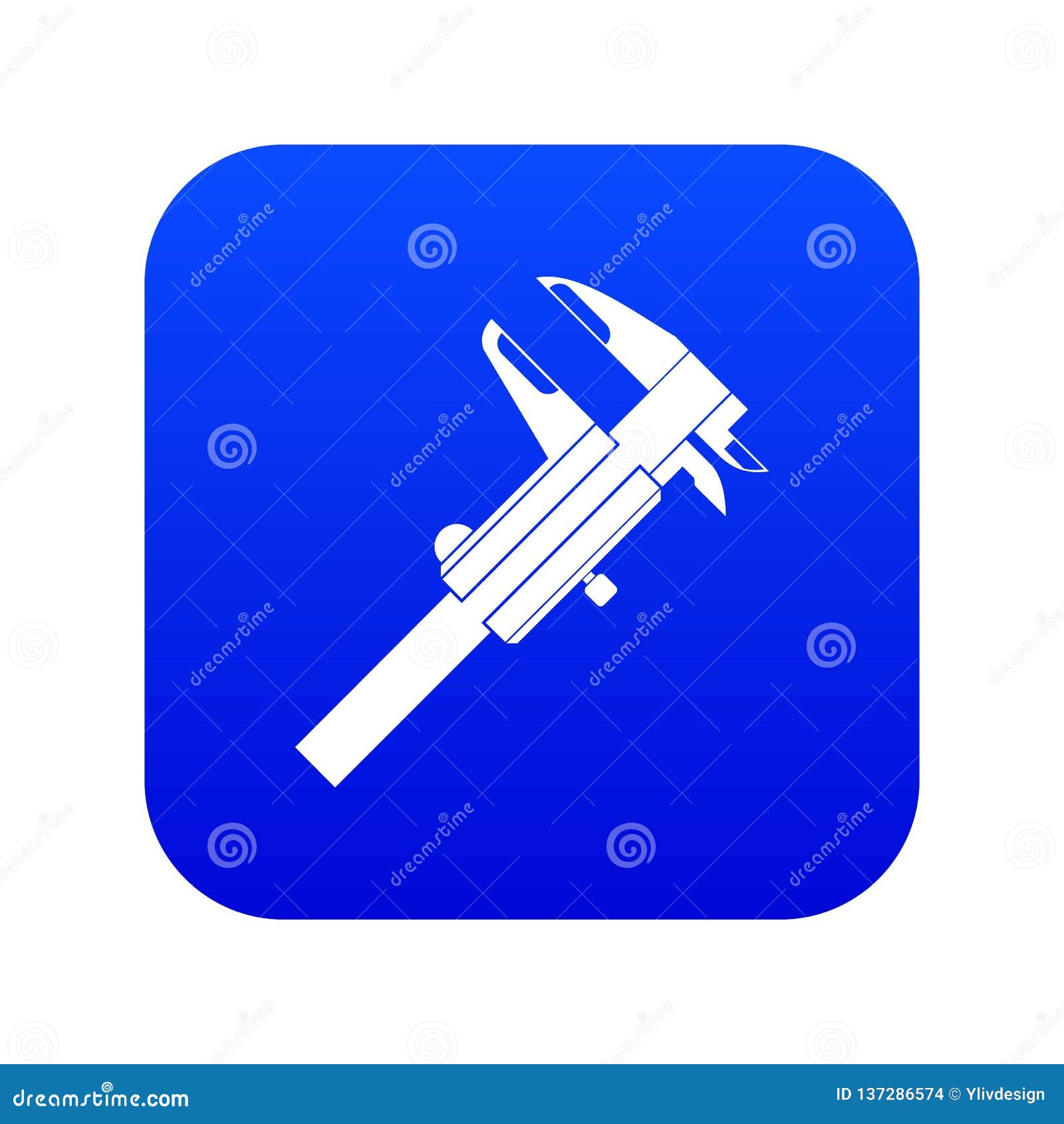 Calipers icon digital blue stock vector. Illustration of metric - 137286574