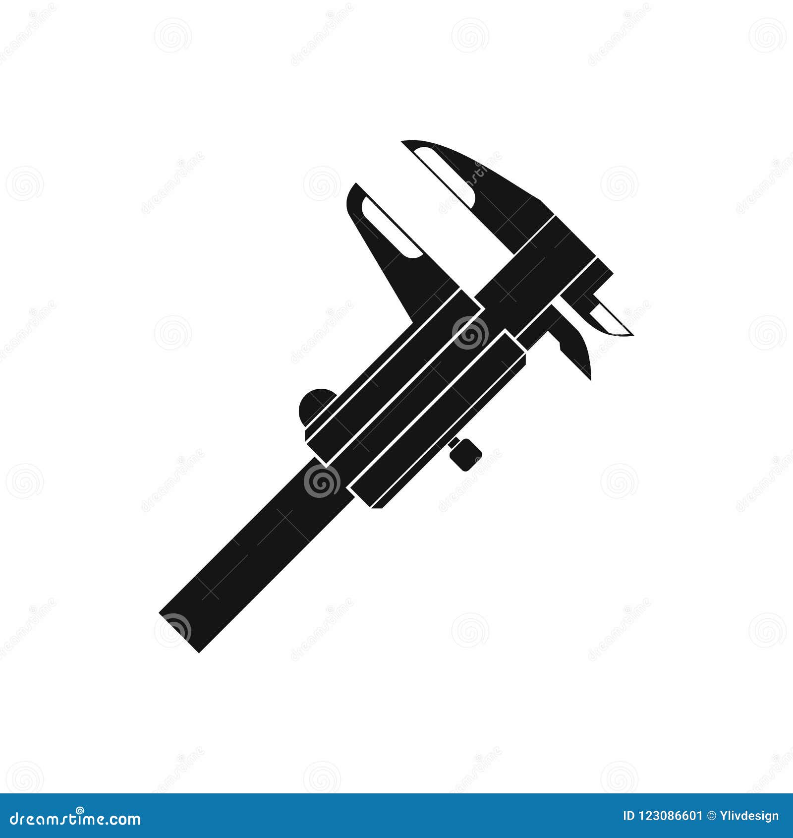 Calipers Icon in Simple Style Stock Illustration - Illustration of ...