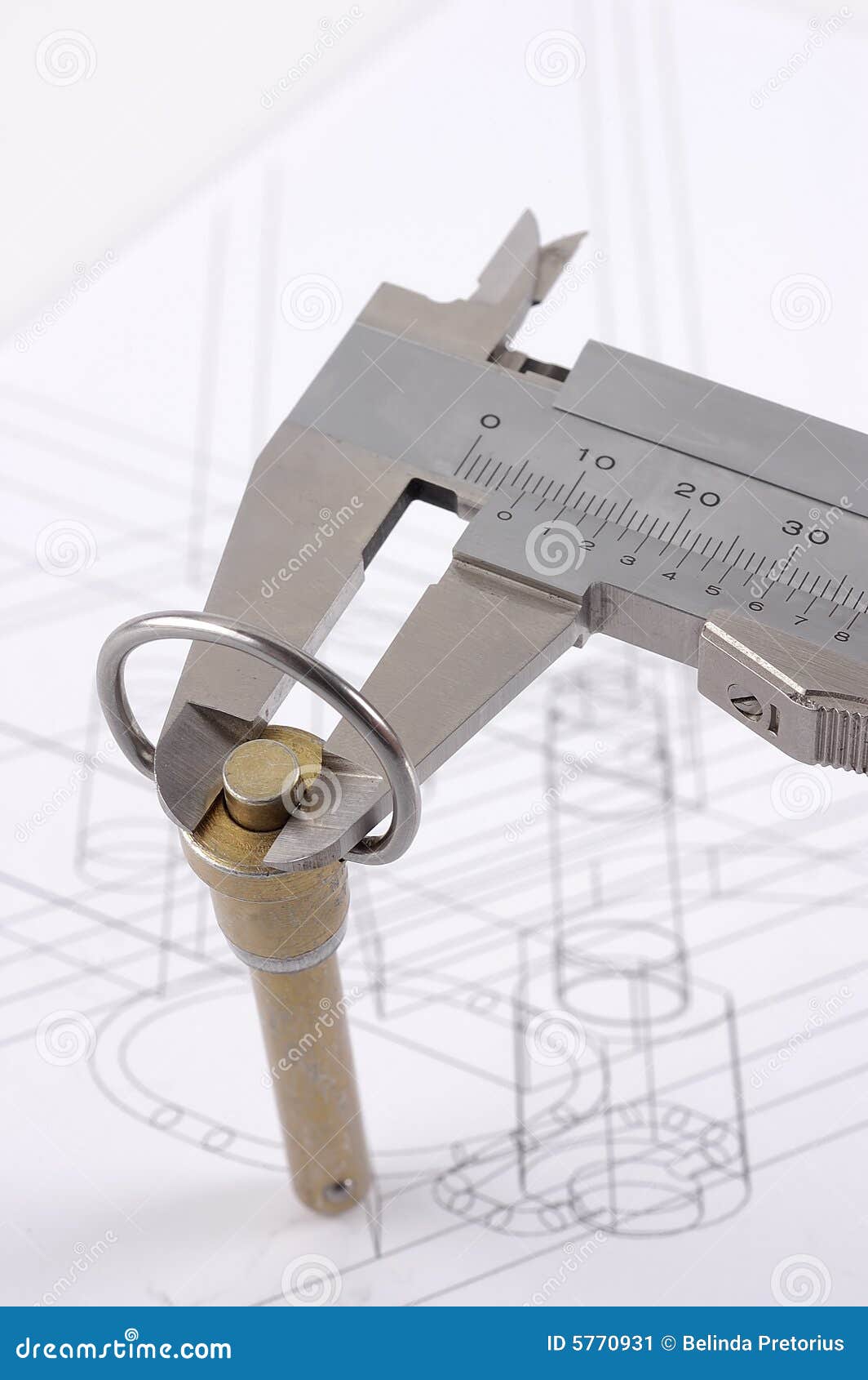 Calipers and pip-pin stock image. Image of design, measure - 5770931