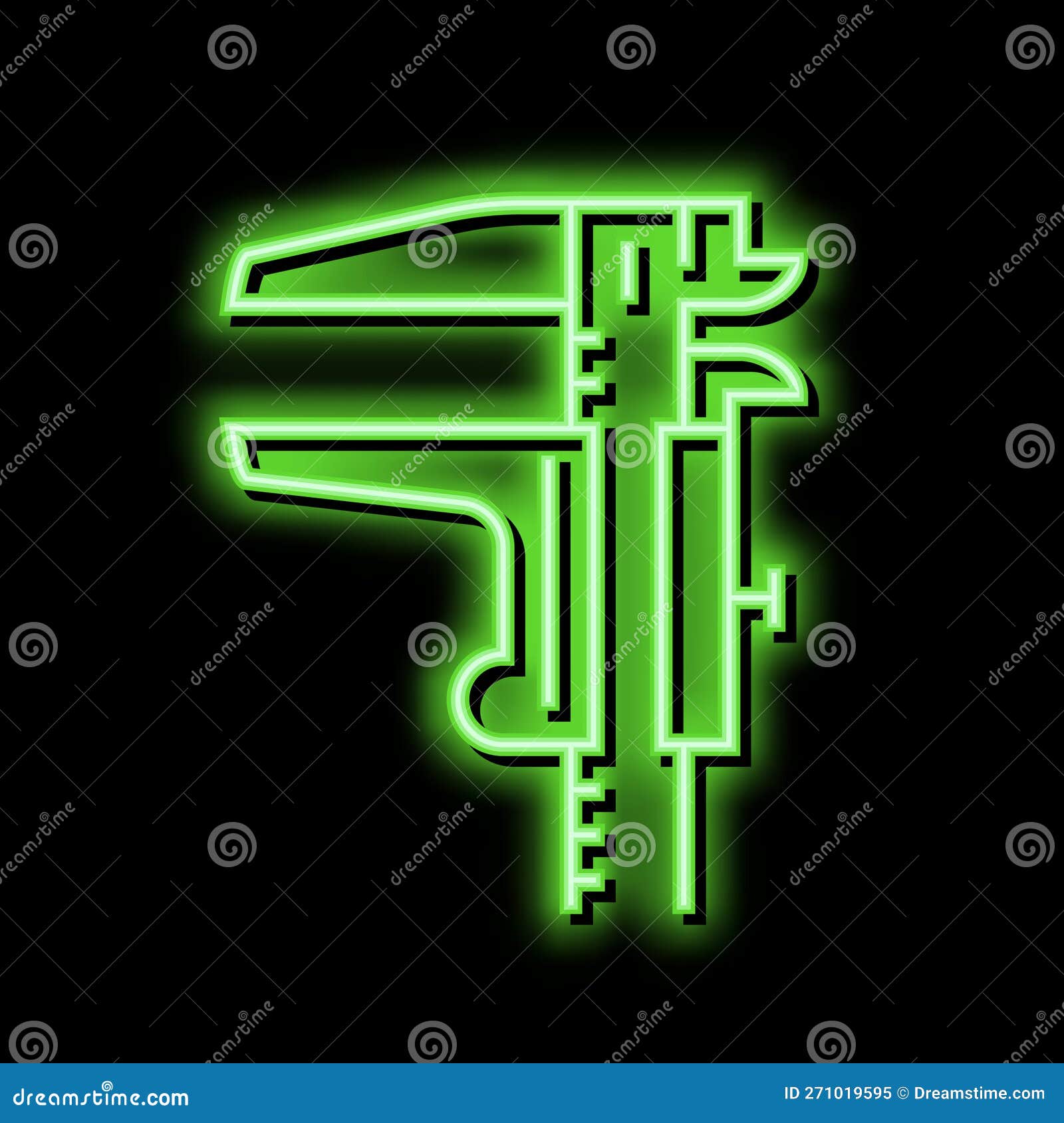 Calipers Tool Neon Glow Icon Illustration Stock Vector - Illustration ...