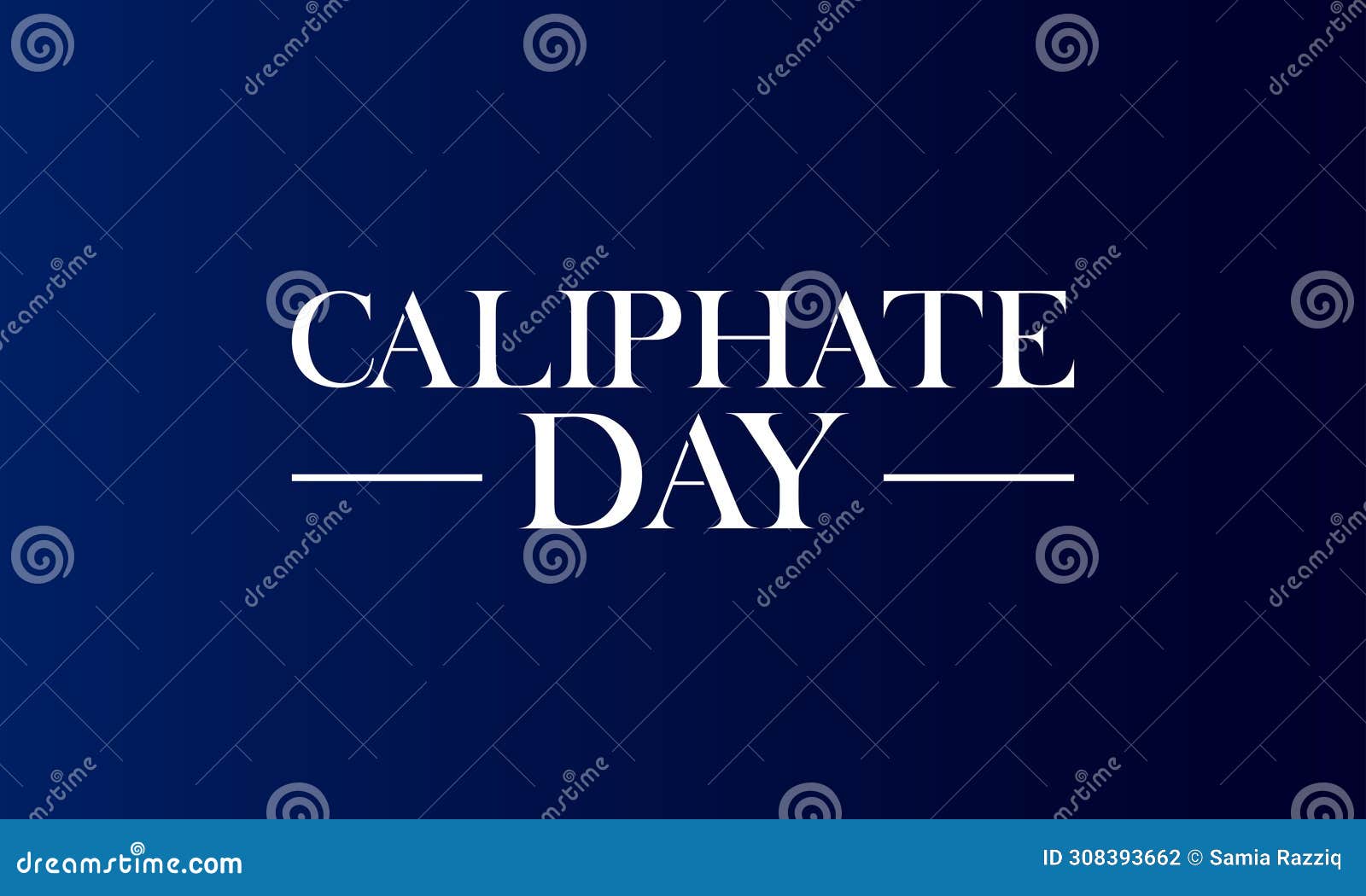 Caliphate Day Text and Blue Gradient Background Design Stock Vector ...