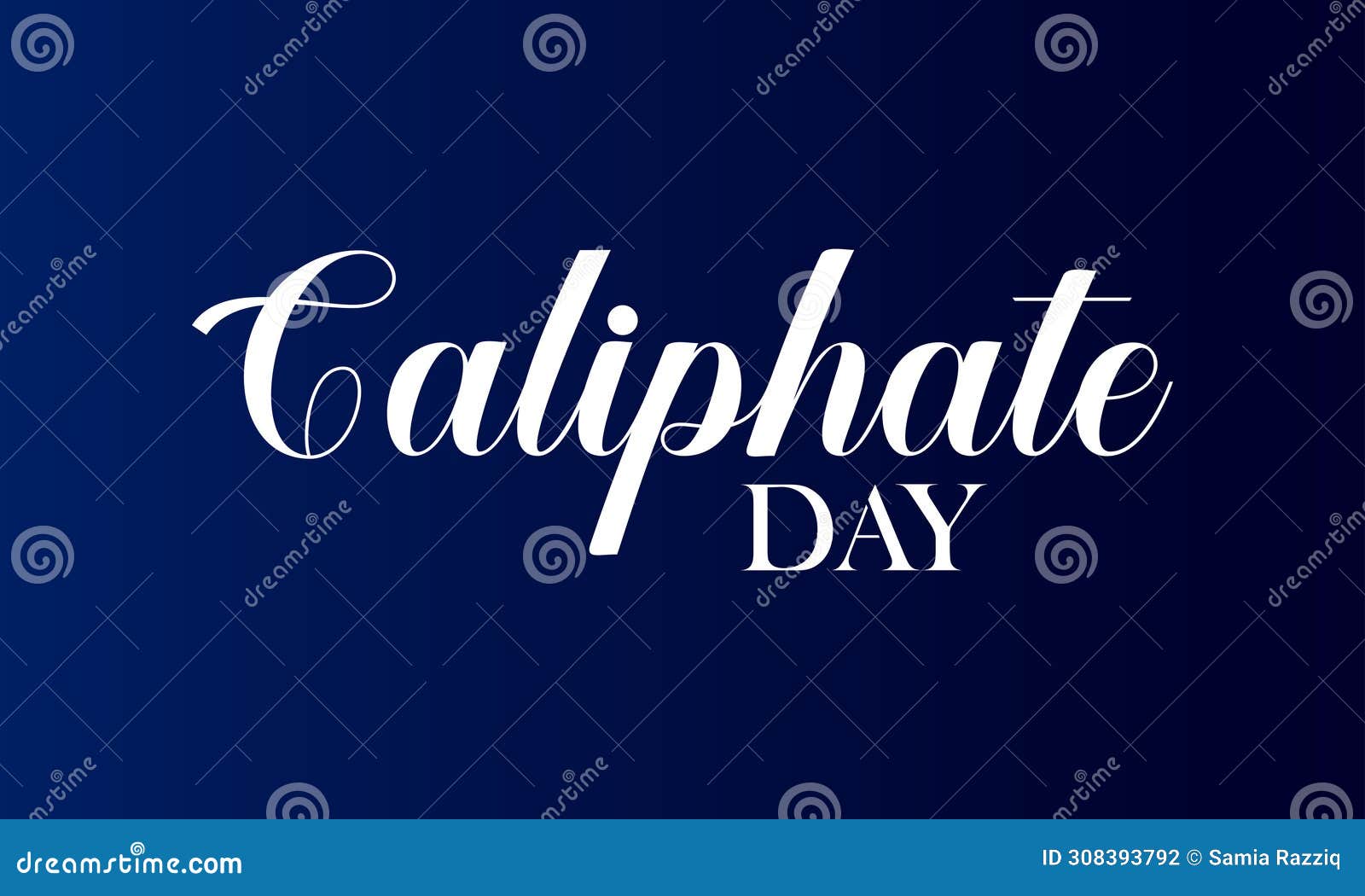 Caliphate Day Text and Blue Gradient Background Design Stock ...