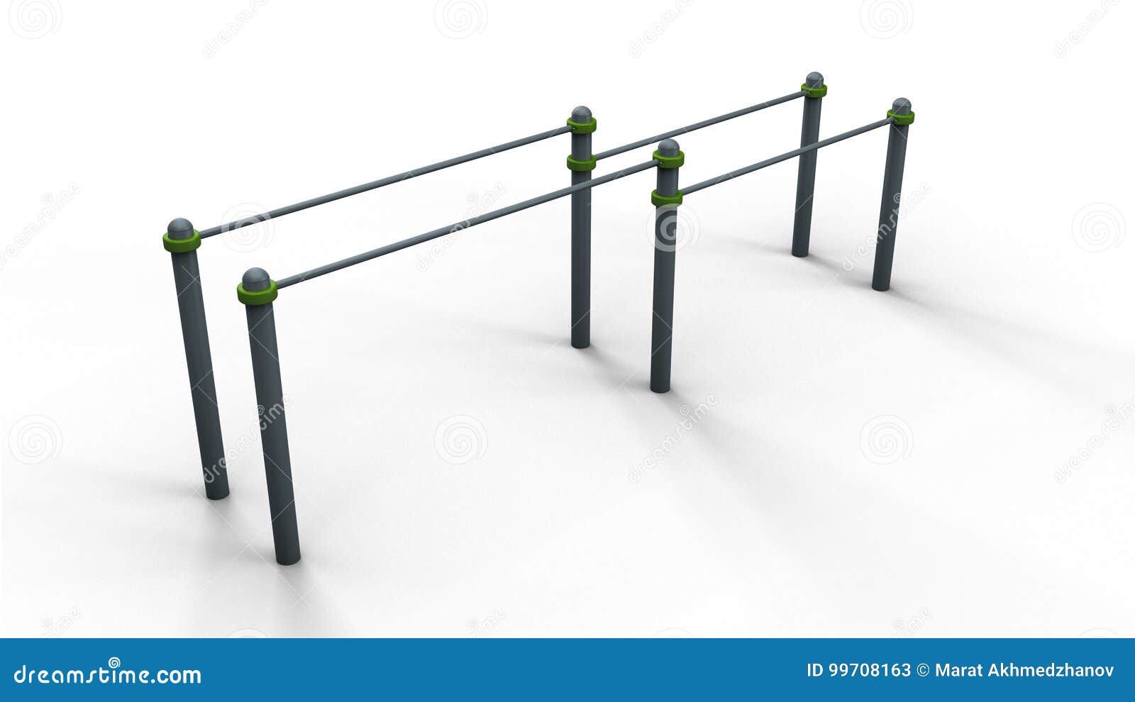Calisthenics Parallel Bars 3d Illustration Render Stock Illustration ...