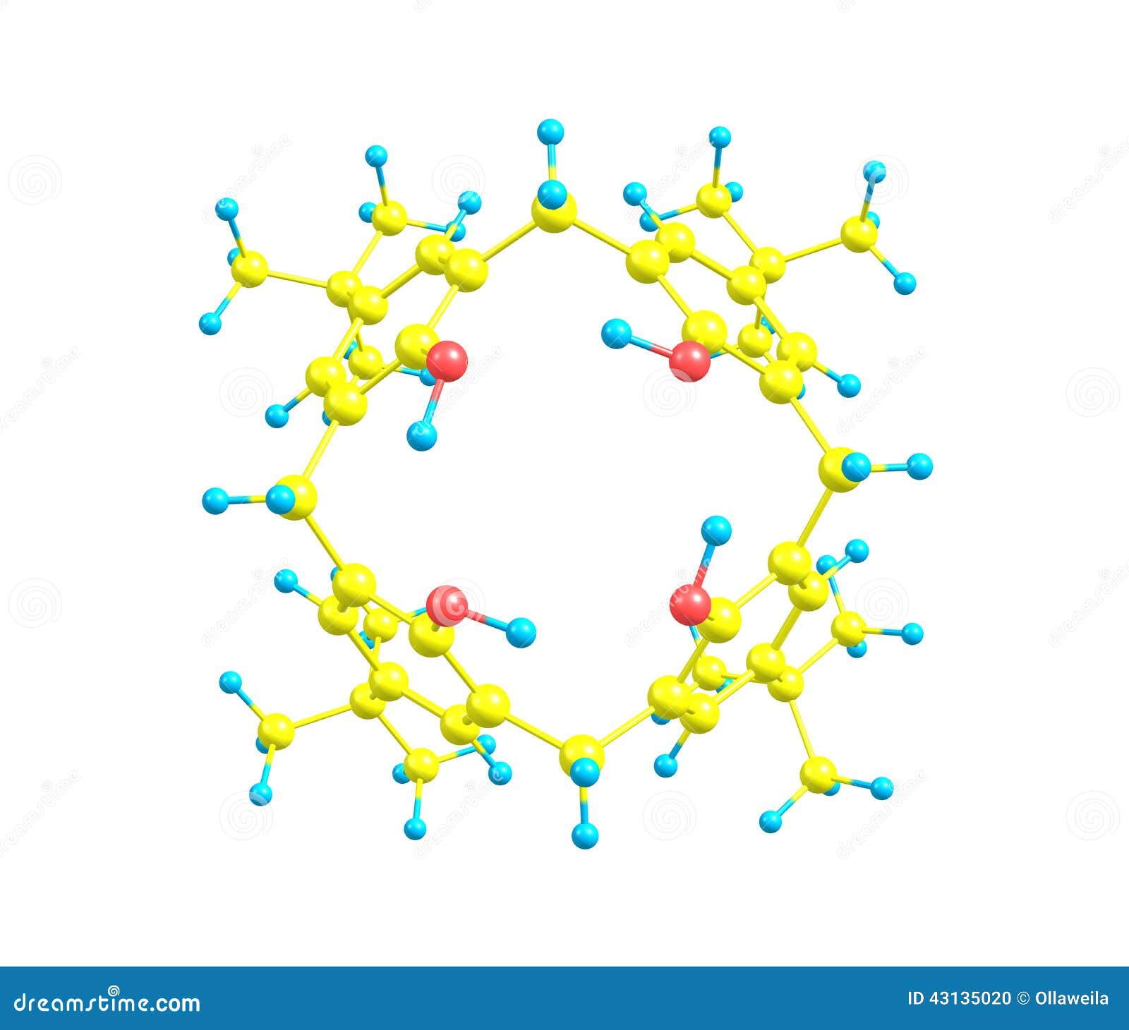 Calixarene Molecule Isolated on White Stock Illustration - Illustration ...
