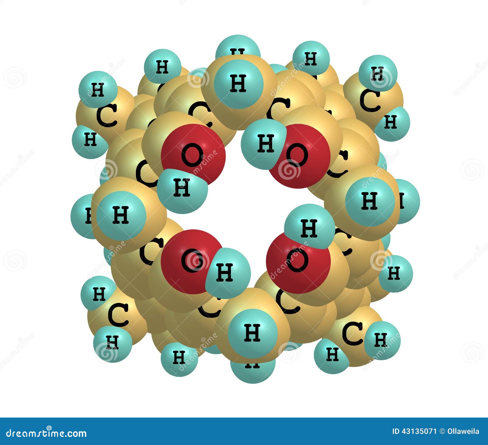 Calixarene Molecule Isolated on White Stock Illustration - Illustration ...